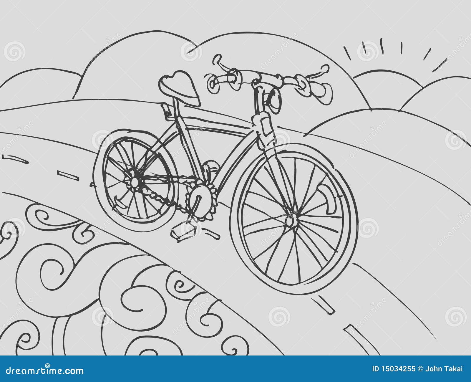 De Tekening van de fiets vector illustratie. Illustration of lijn ...