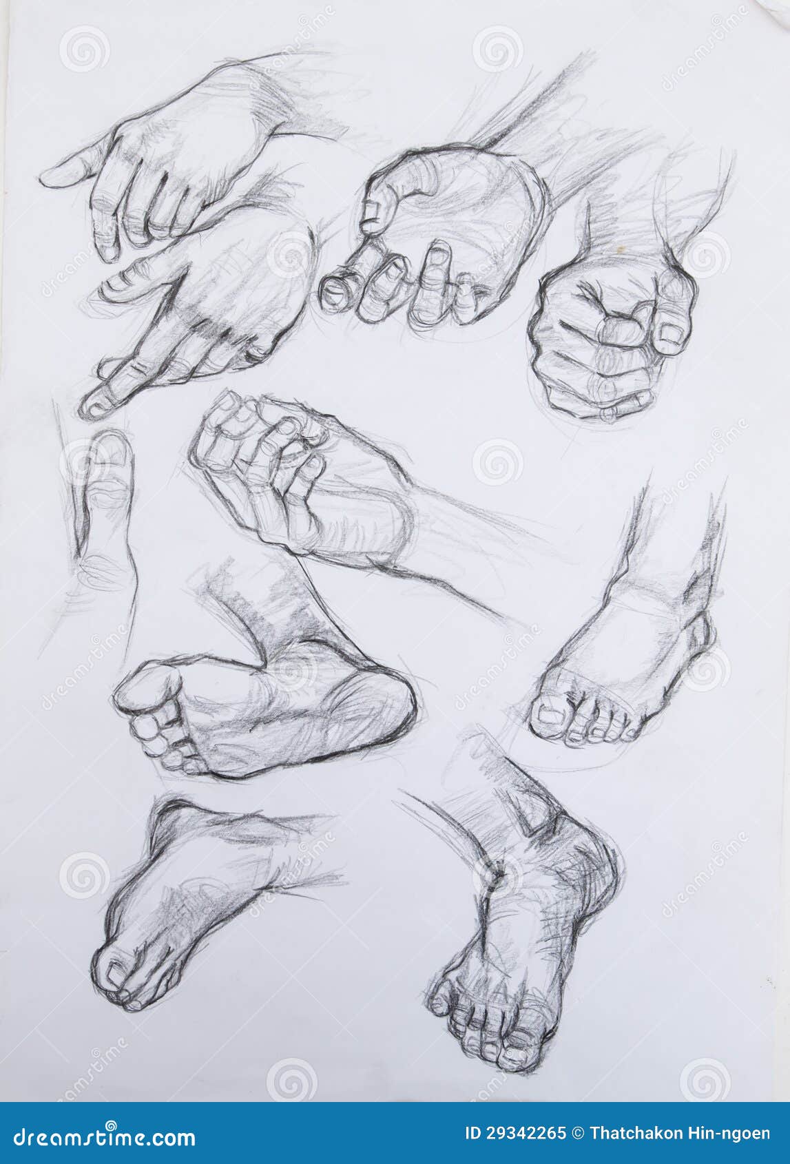 De Tekening Van De Hand. Schets Stock Illustratie - Illustration of ...