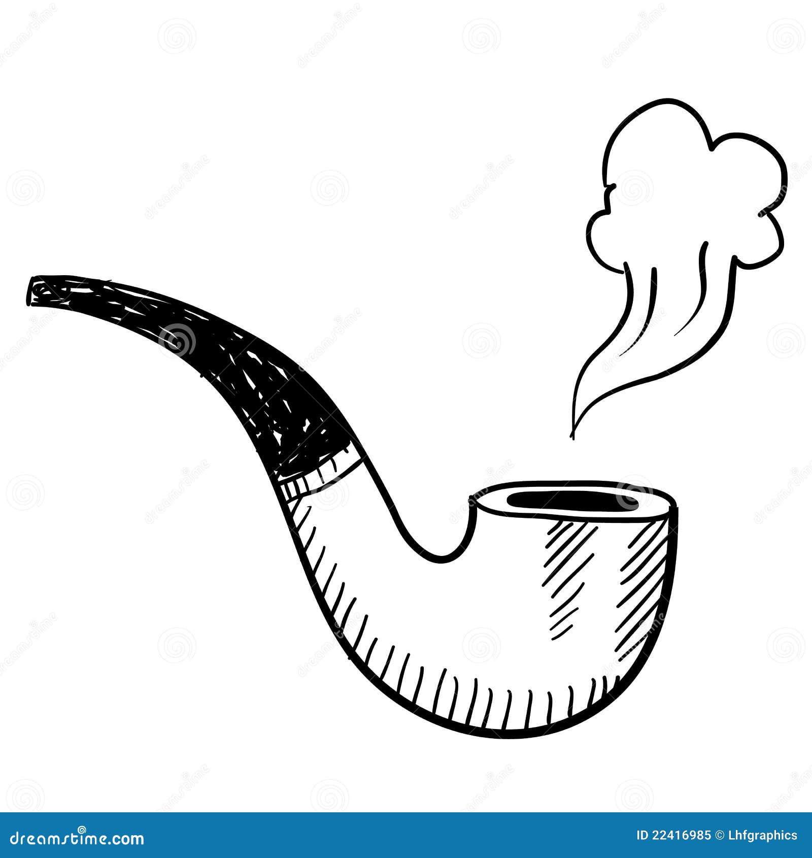 De tekening van de pijp vector illustratie. Illustration of doekje ...