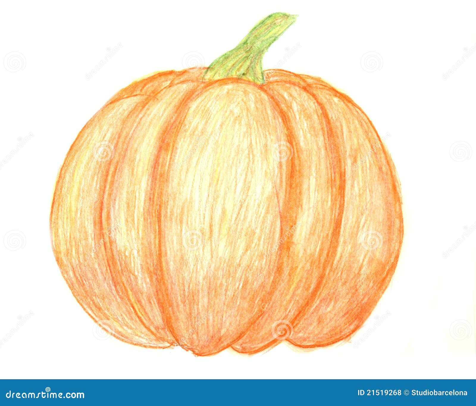 De tekening van de pompoen stock illustratie. Illustration of verf ...