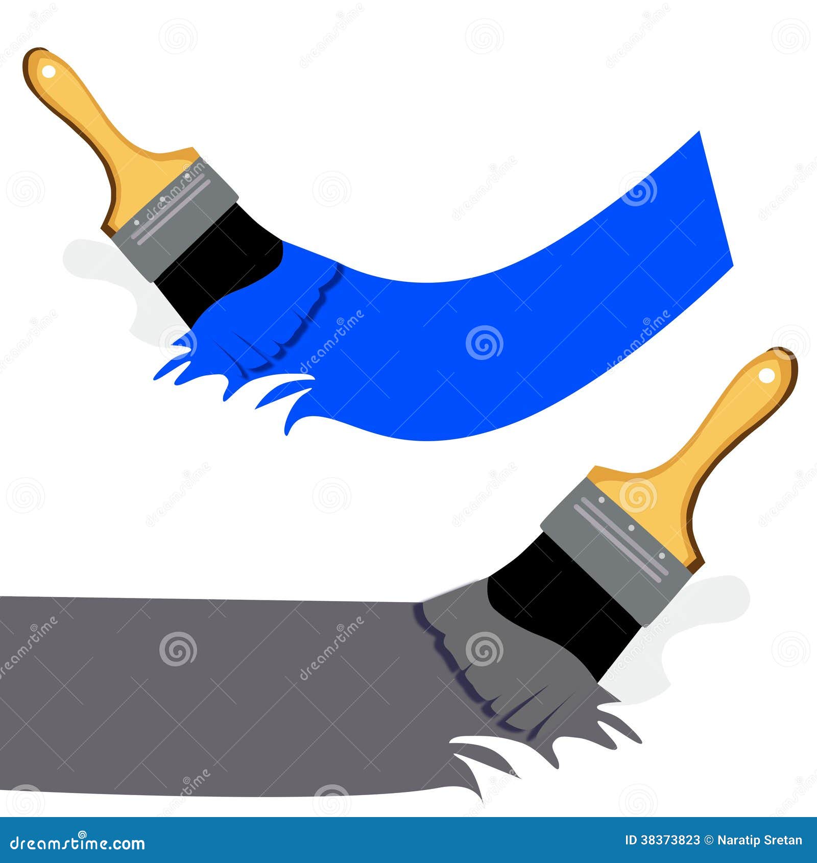 De Tekening Van De Verfborstel Stock Illustratie - Illustration of vlek ...