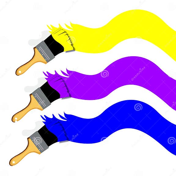 De Tekening Van De Verfborstel Stock Illustratie - Illustration of ...