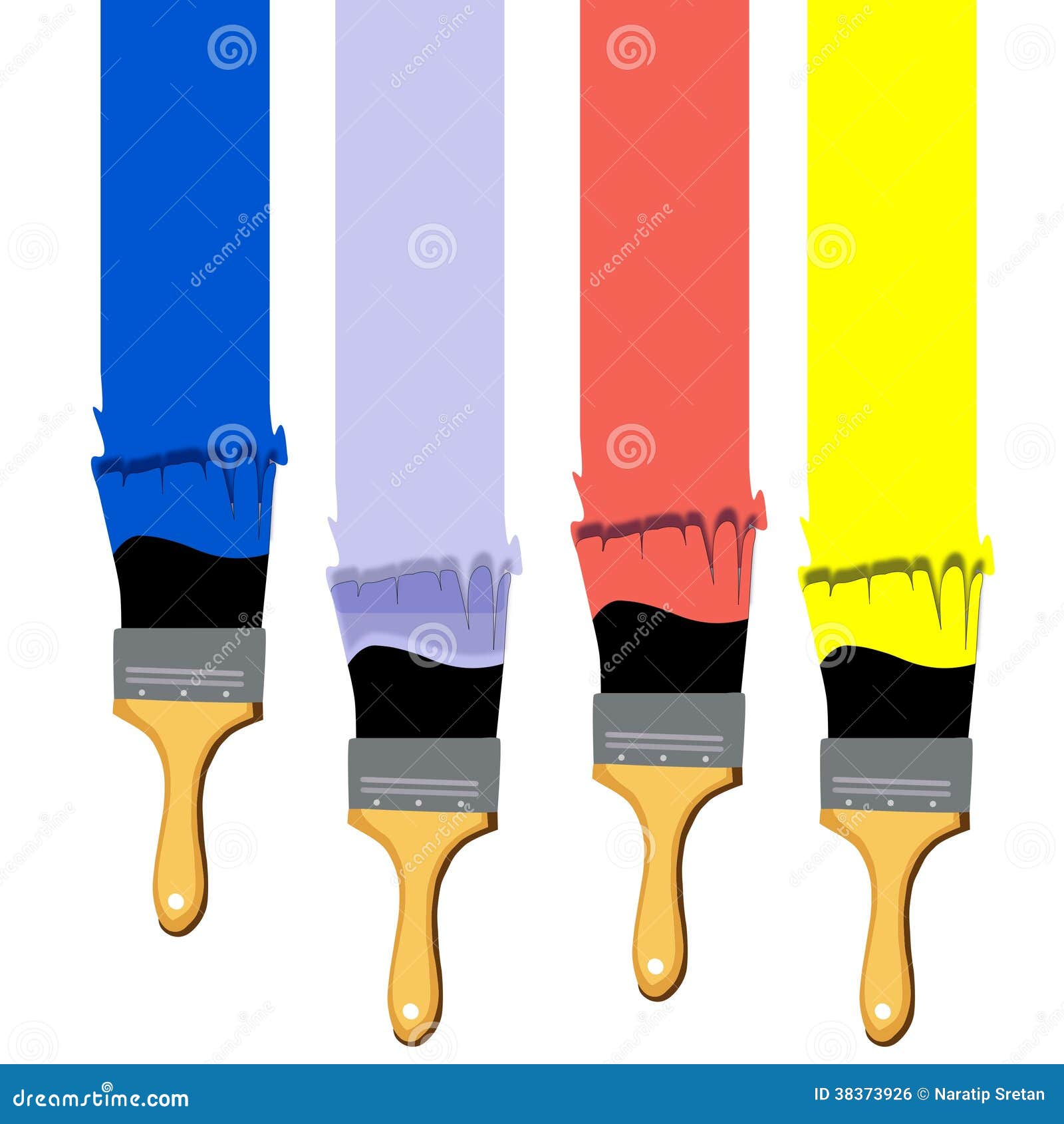 De Tekening Van De Verfborstel Stock Illustratie - Illustration of ...