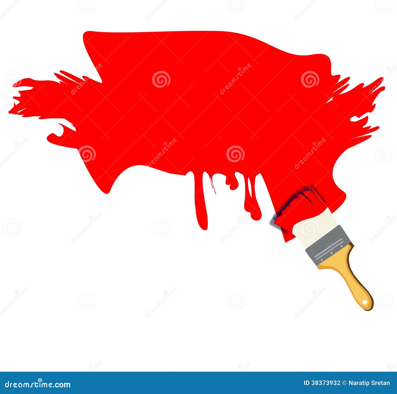 De Tekening Van De Verfborstel Stock Illustratie - Illustration of ...