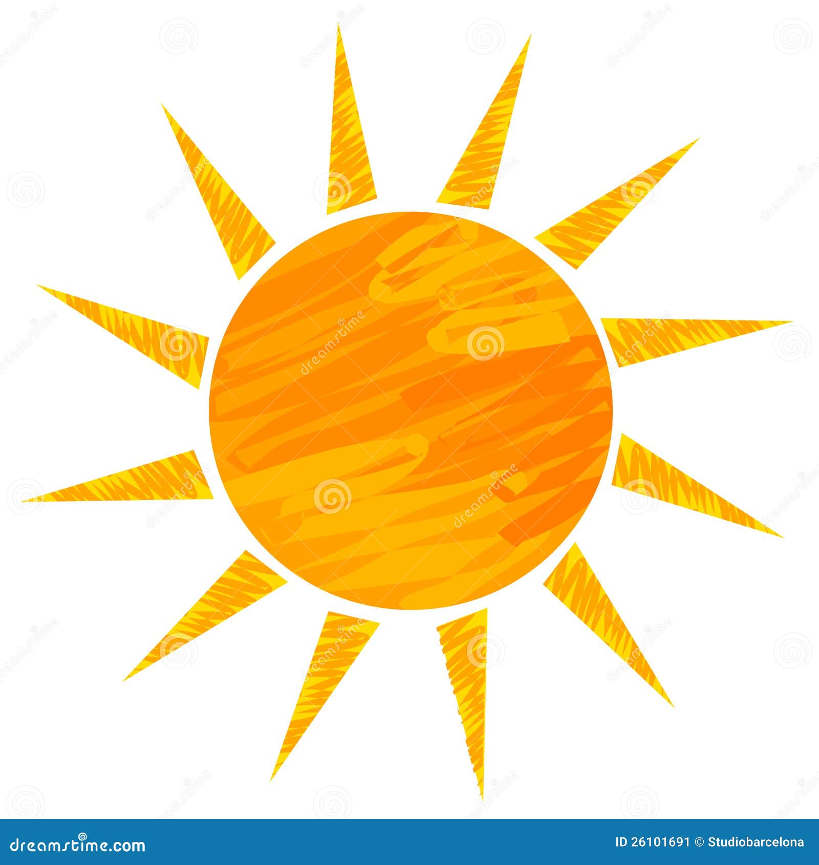 De tekening van de zon vector illustratie. Illustratie bestaande uit ...