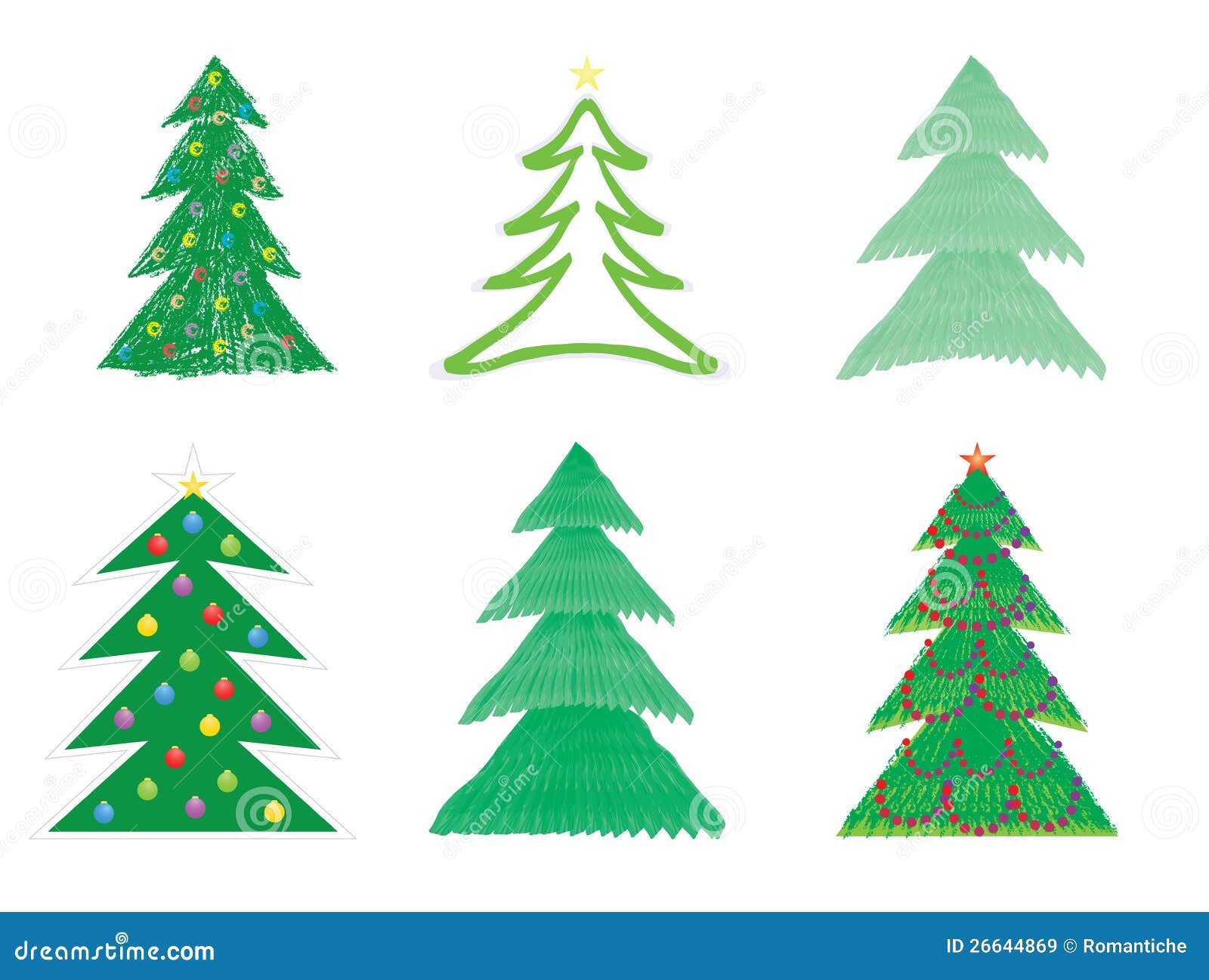 De Tekeningen Van De Kerstboom Vector Illustratie - Illustratie ...