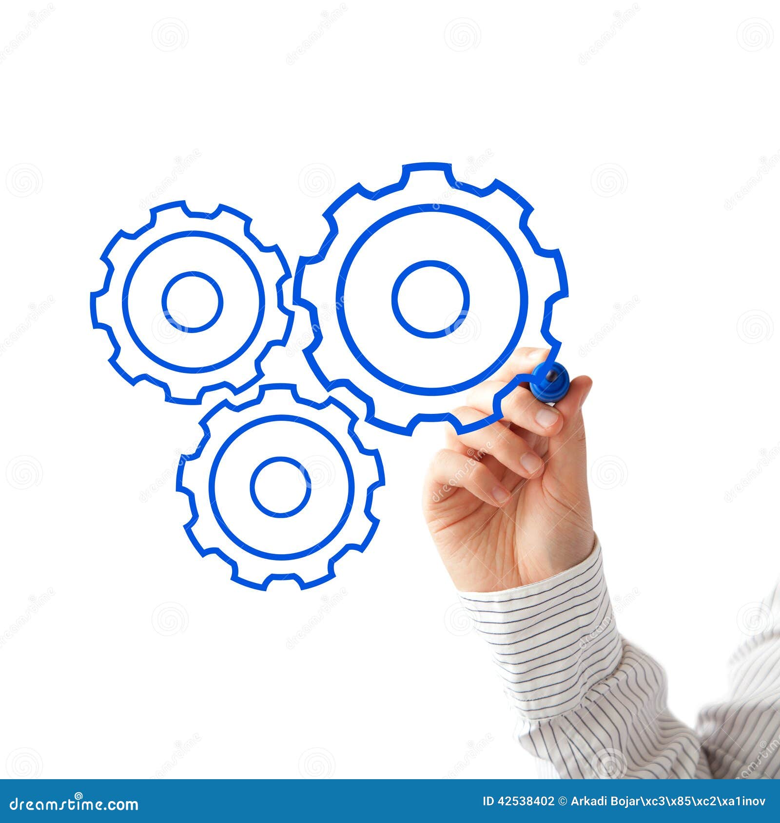 De Tekeningsdiagram Van De Hand Stock Foto - Image of teken, mechanisme ...