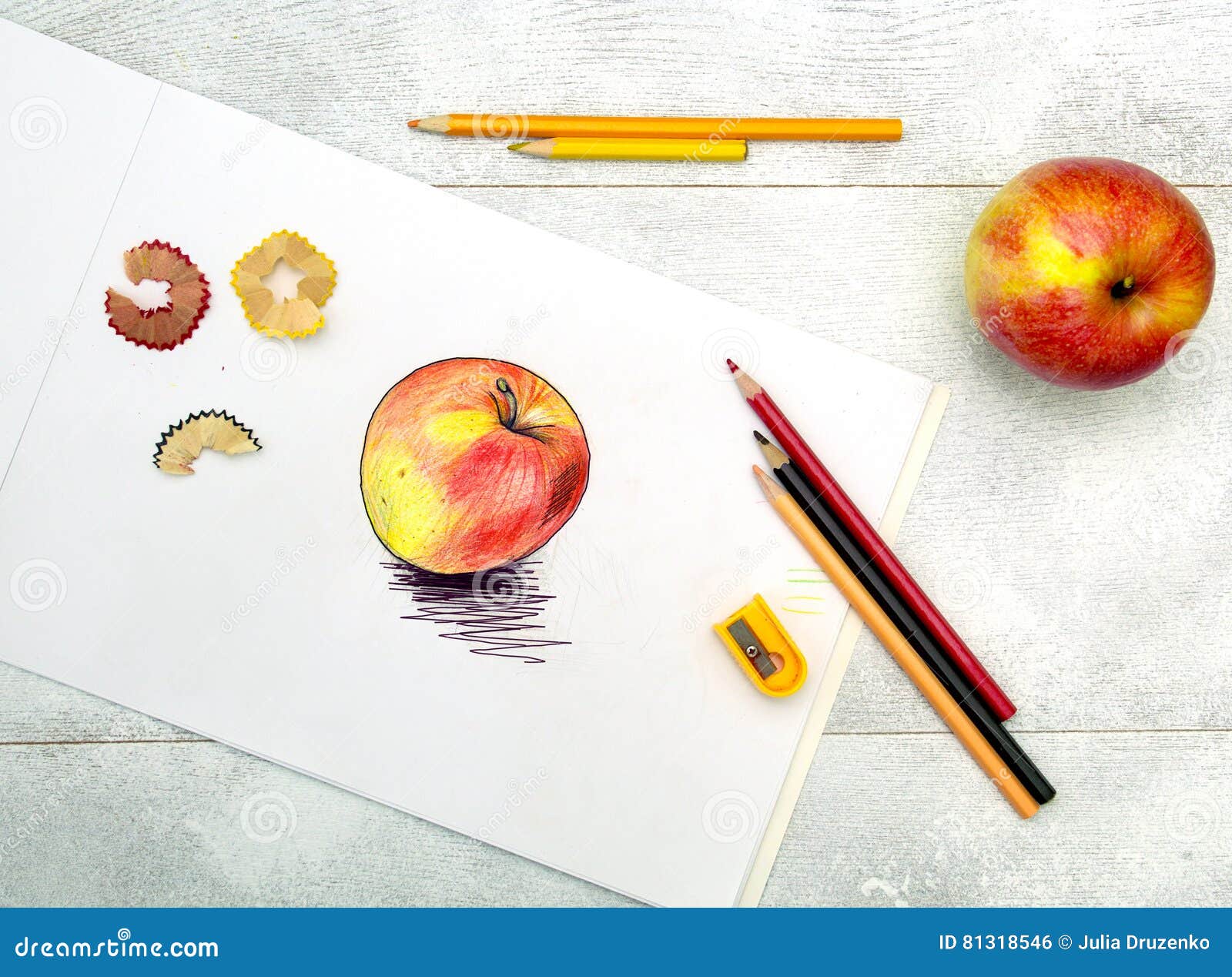 De Tekeningsles Van Het Schetspotlood Stock Foto - Image of schets ...