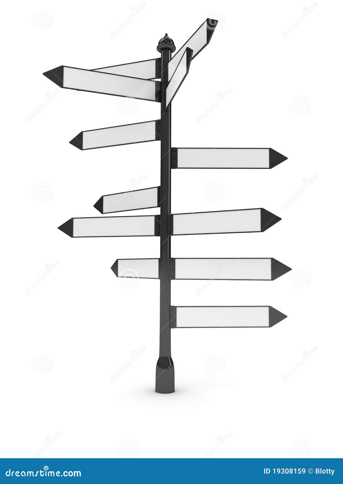 De Tekens Van Richtingen Over Witte Achtergrond Stock Illustratie ...