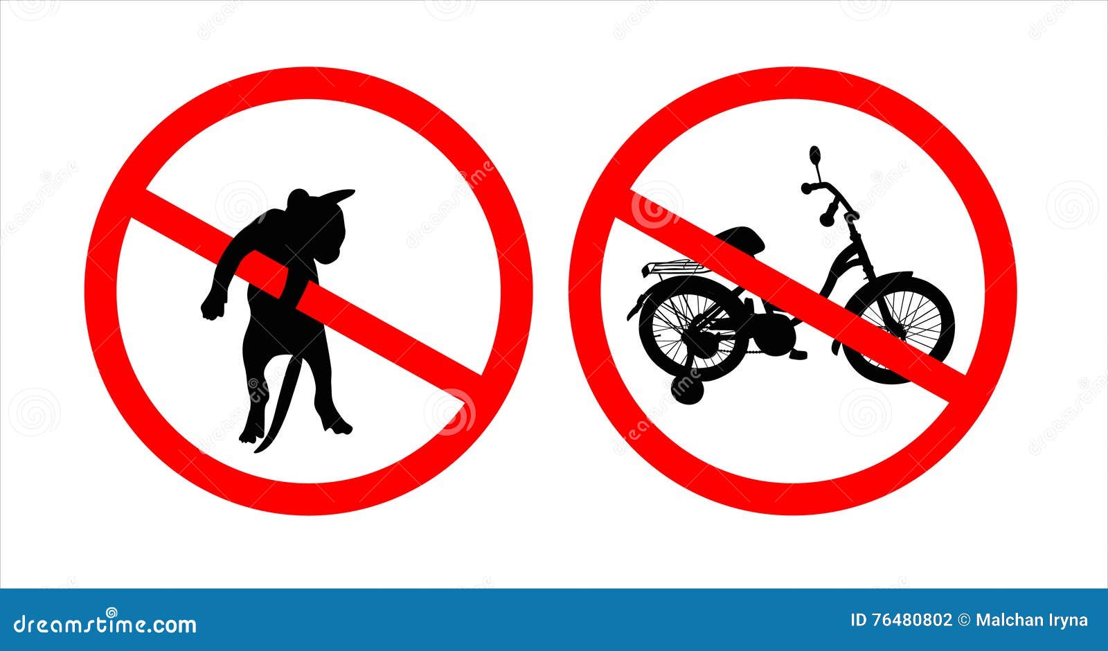 De tekens van verbod vector illustratie. Illustration of teken - 76480802