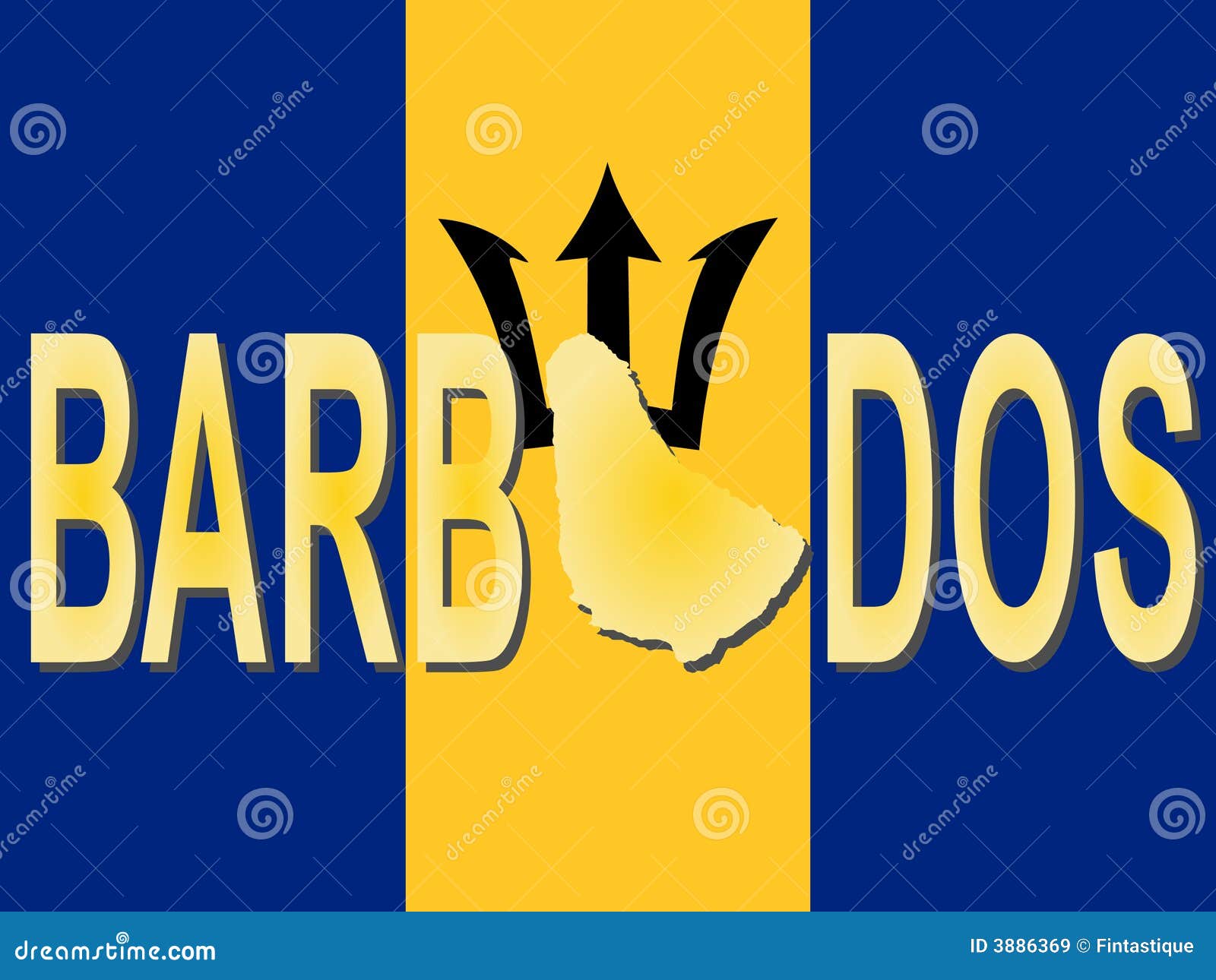 De Tekst Van Barbados Met Kaart Vector Illustratie - Illustration of ...