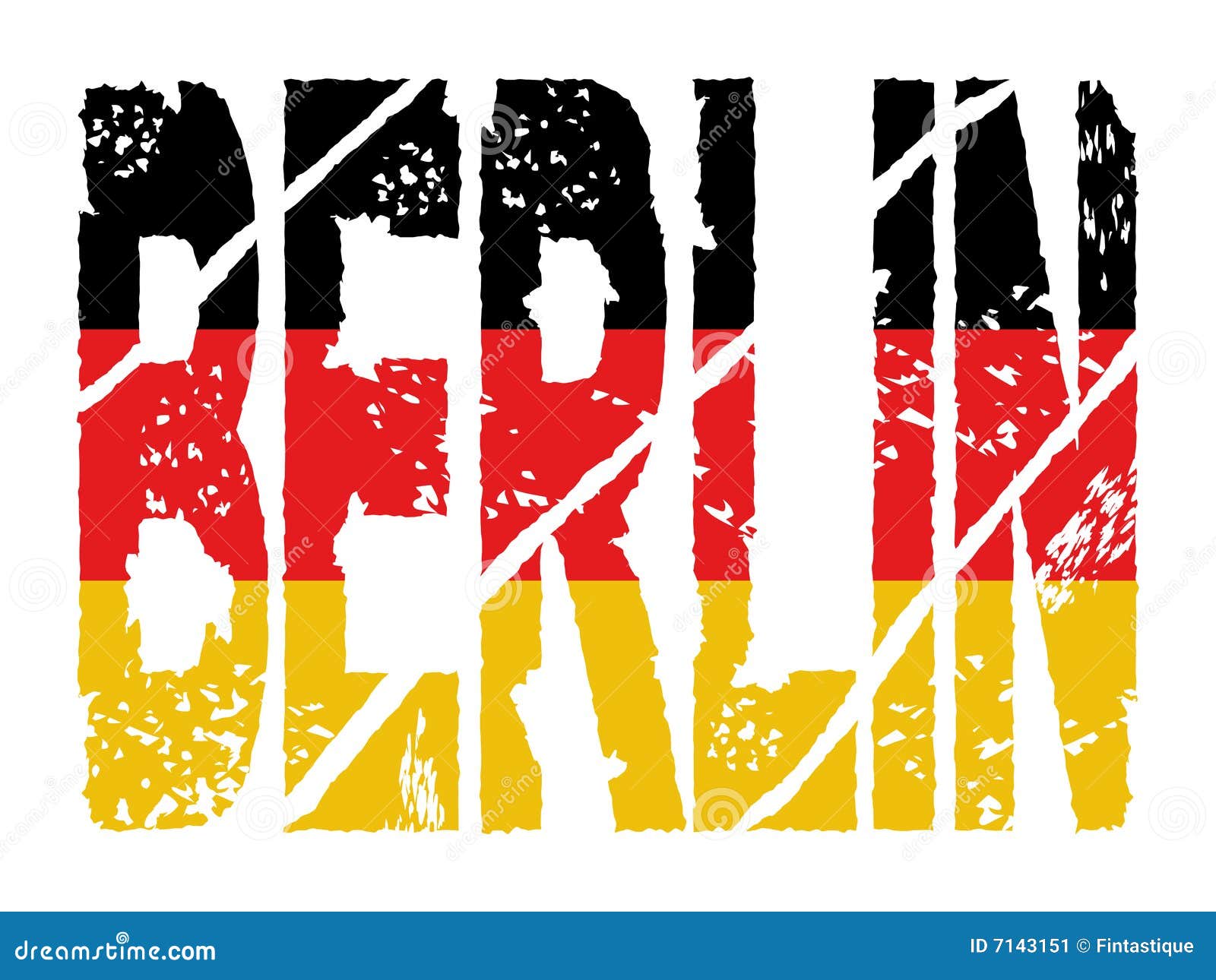 De Tekst Van Berlijn Van Grunge Met Vlag Vector Illustratie ...