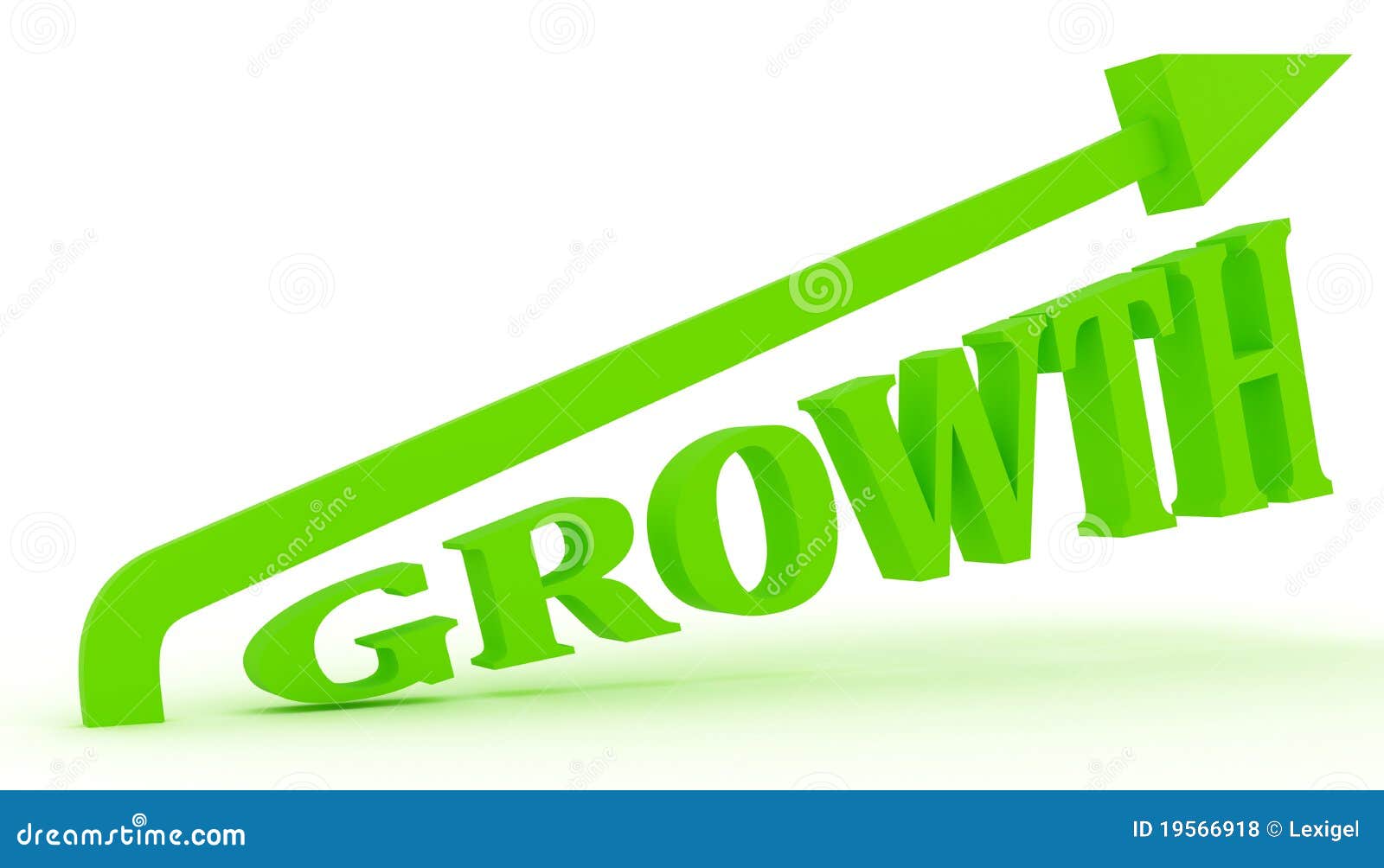 De Tekst Van De Groei Met Pijl Stock Illustratie - Illustration of ...