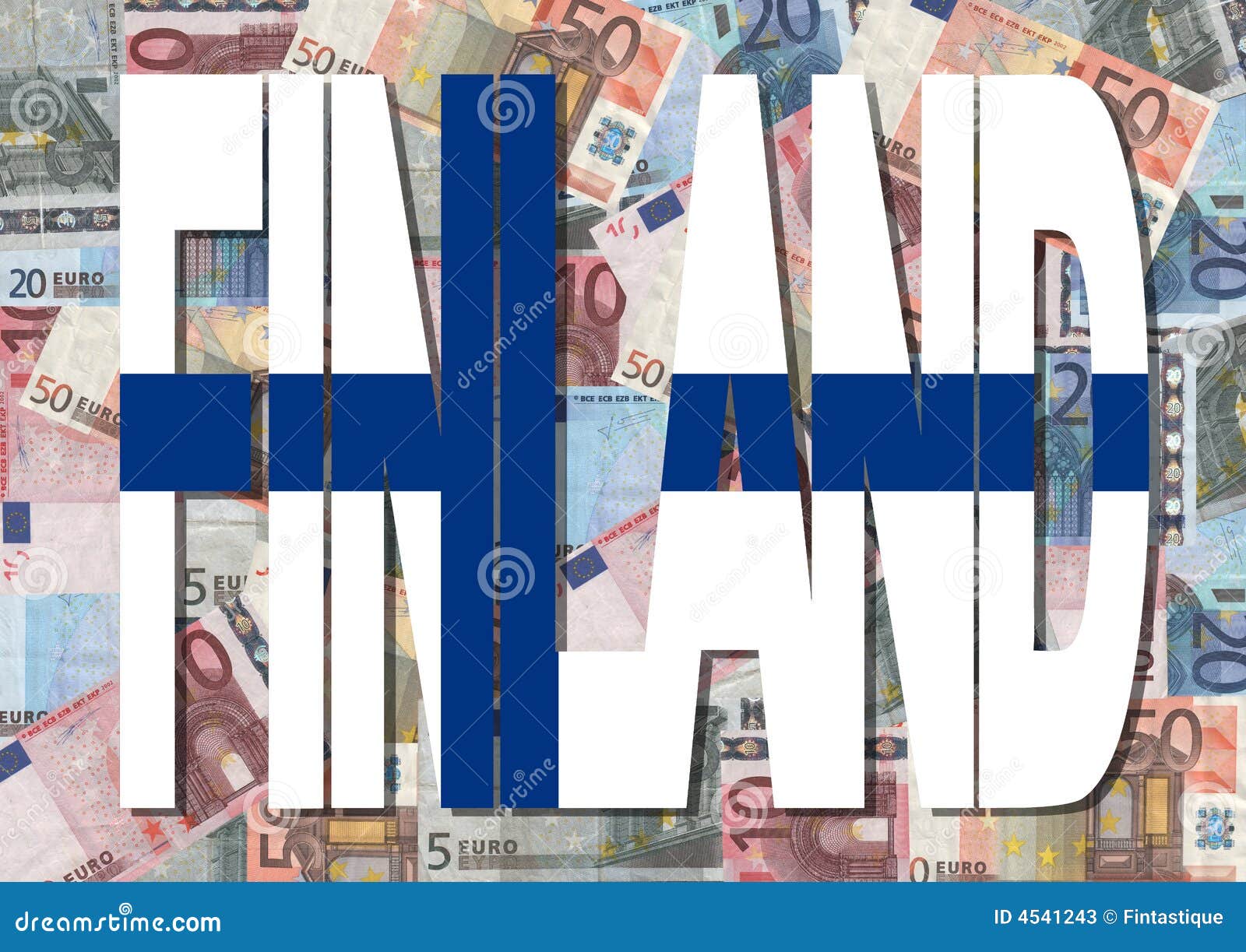 De Tekst Van Finland Met Euro Stock Illustratie - Illustration of munt ...