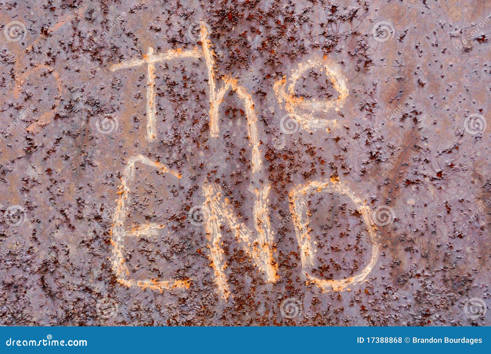 De Tekst Van Het Eind Op Achtergrond Grunge Stock Foto - Image of tijd ...