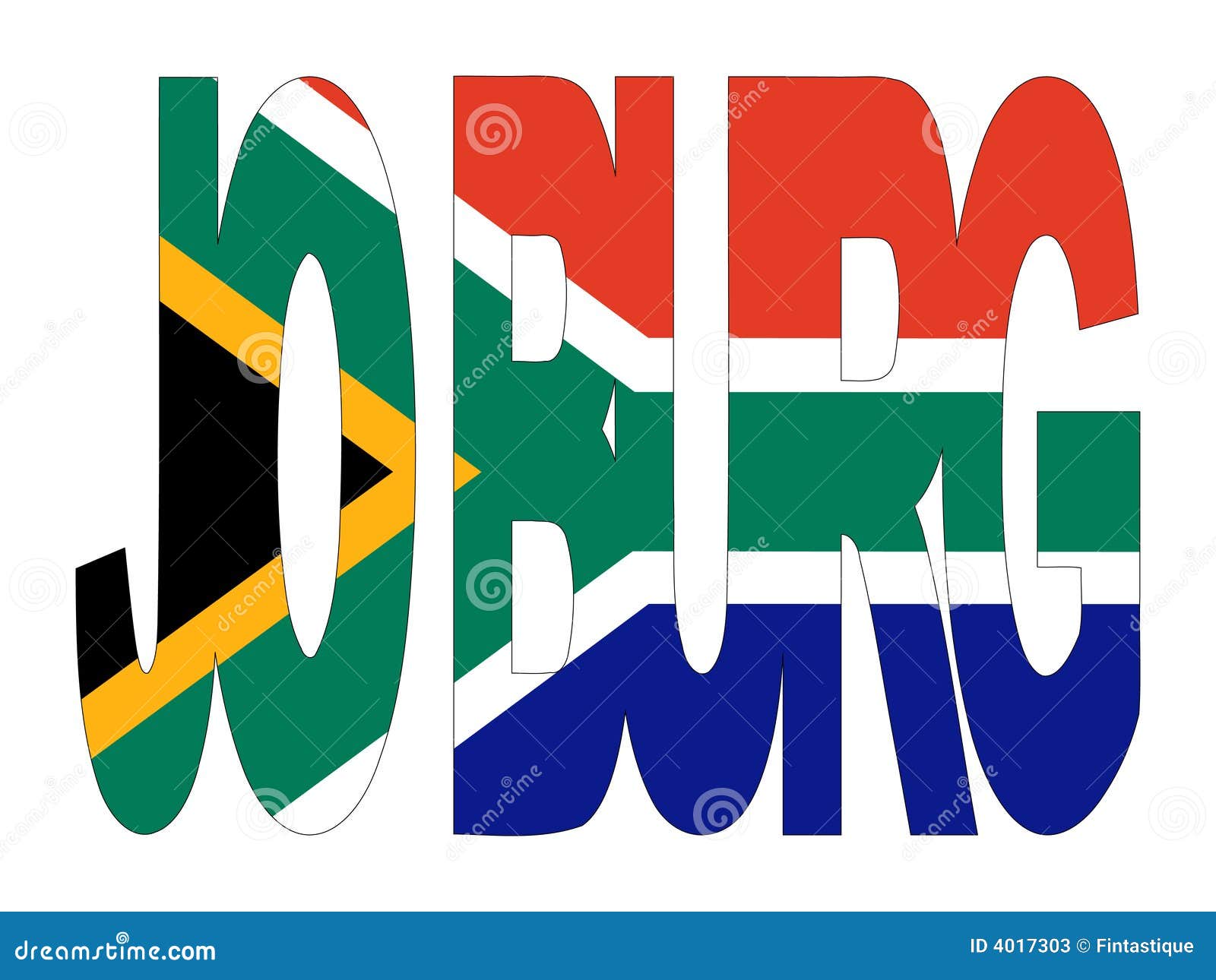 De Tekst Van Jo'burg Met Vlag Vector Illustratie - Illustration of ...