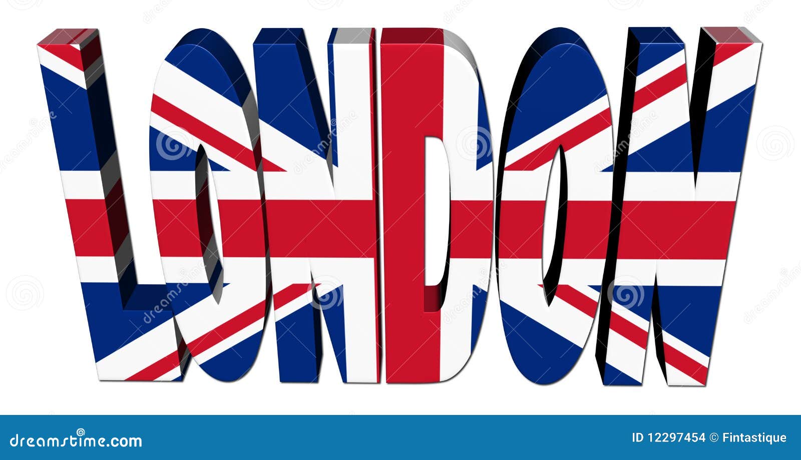 De Tekst Van Londen Met Britse Vlag Stock Illustratie - Illustration of ...