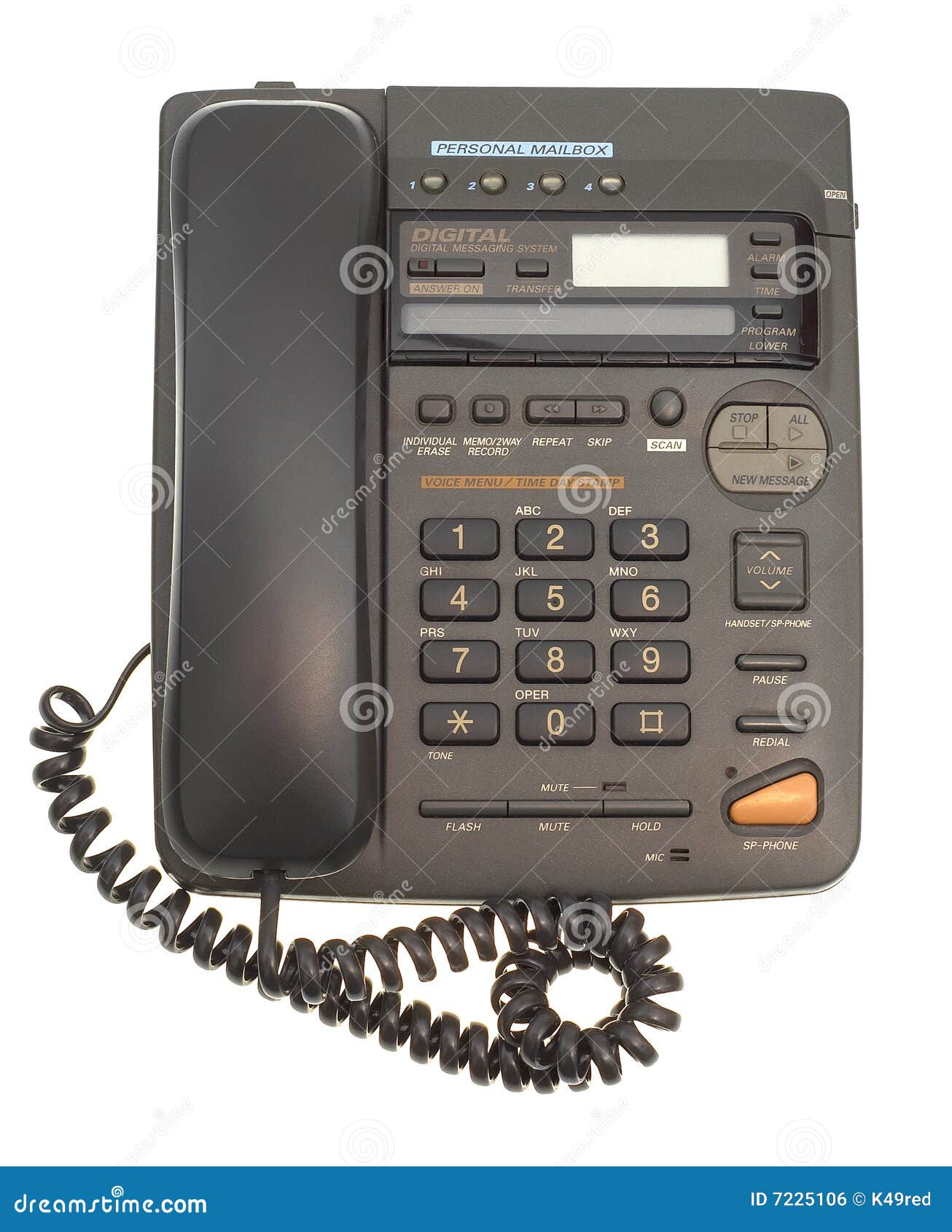 De Telefoon Van Het Bureau Met Koord Stock Foto - Image of aantal ...