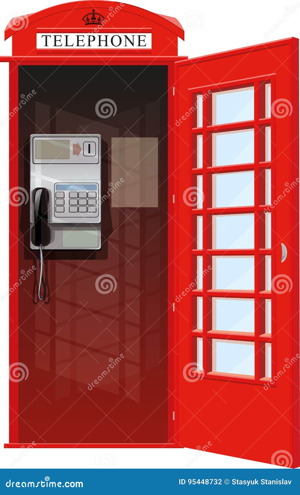De telefooncel van Londen vector illustratie. Illustration of brits ...