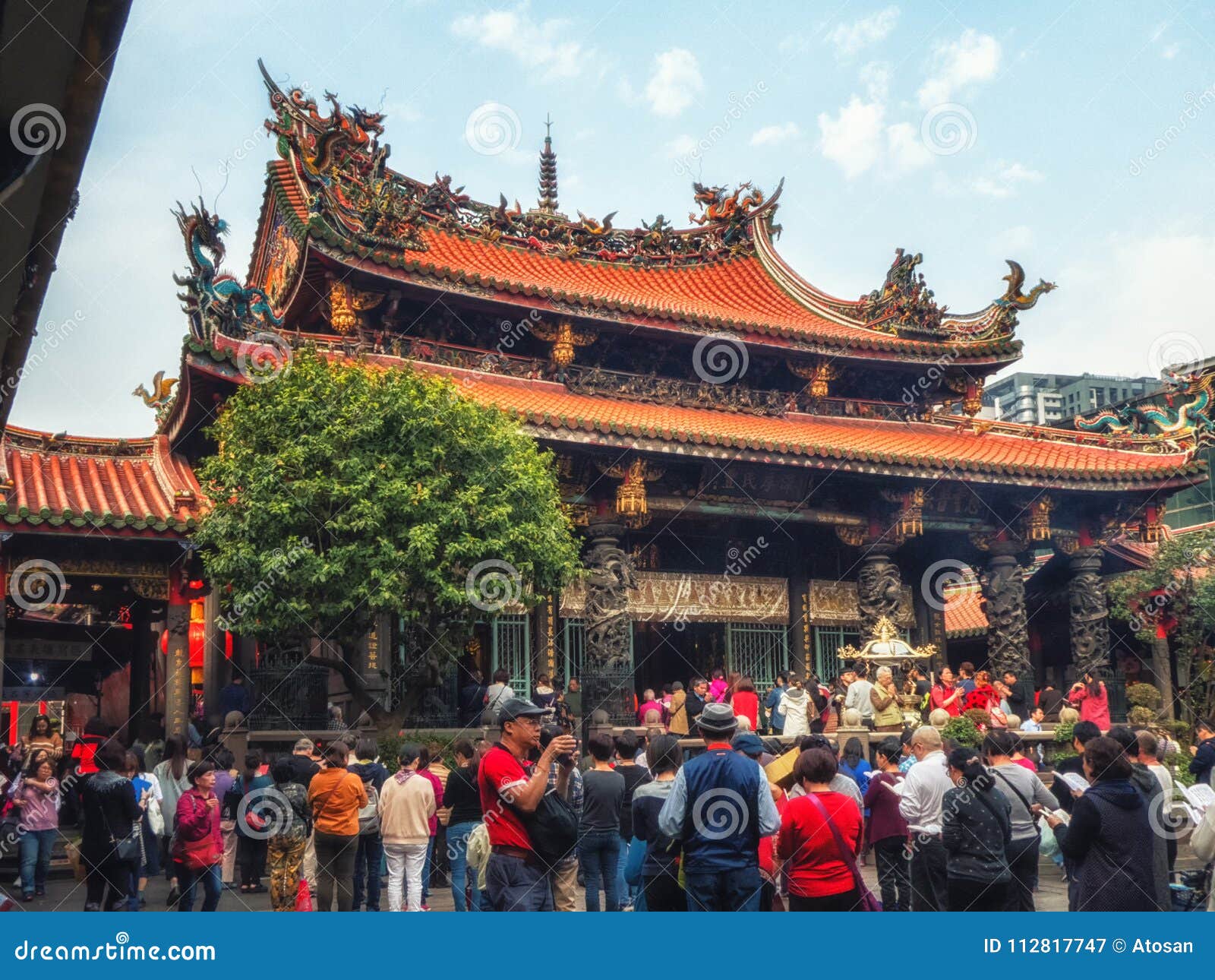 De Tempel Taipeh, Taiwan Van Longshan Redactionele Fotografie - Image ...