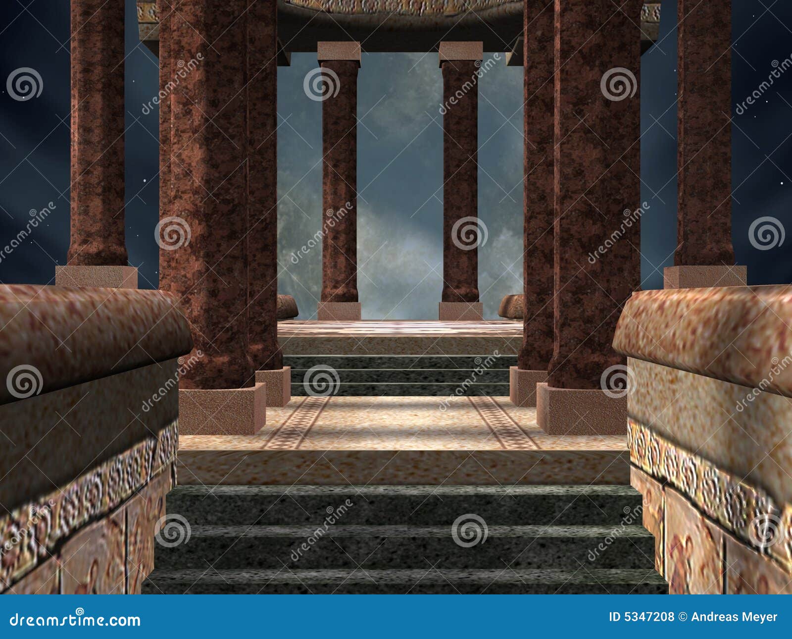 De Tempel van de mysticus stock illustratie. Illustration of echt - 5347208
