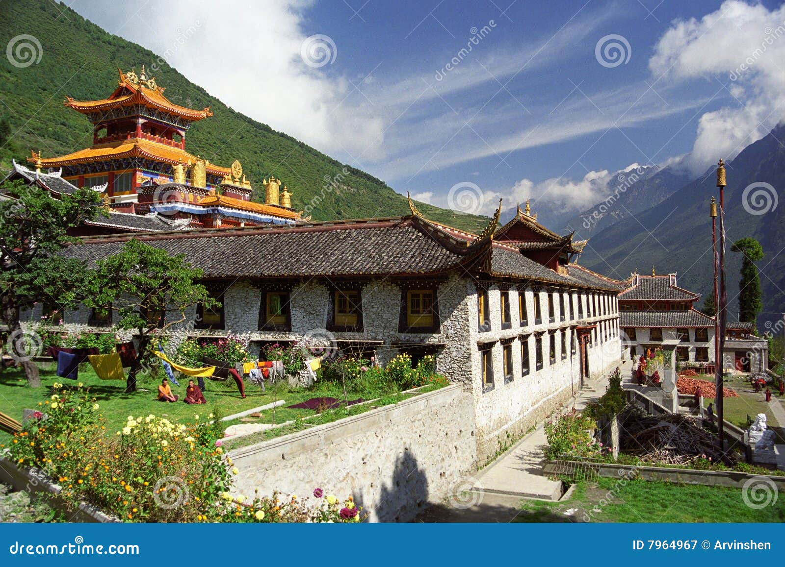 De Tempel Van Het Boeddhisme Stock Afbeelding - Image of tibetaans ...