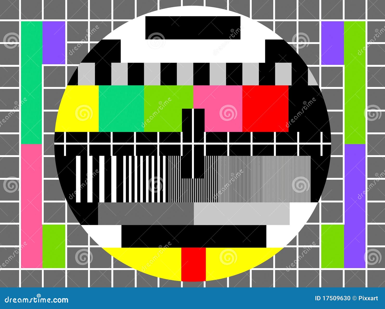 De Test Van De Kleur Voor Het Televisiescherm Vector Illustratie ...
