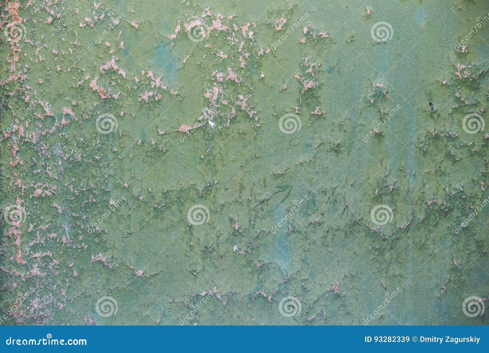 De Textuur Van Muur Met Barsten En Groene Verf Stock Afbeelding - Image ...