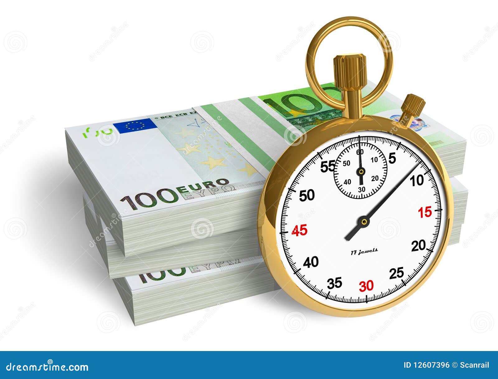 De tijd is geld stock illustratie. Illustration of bankwezen - 12607396