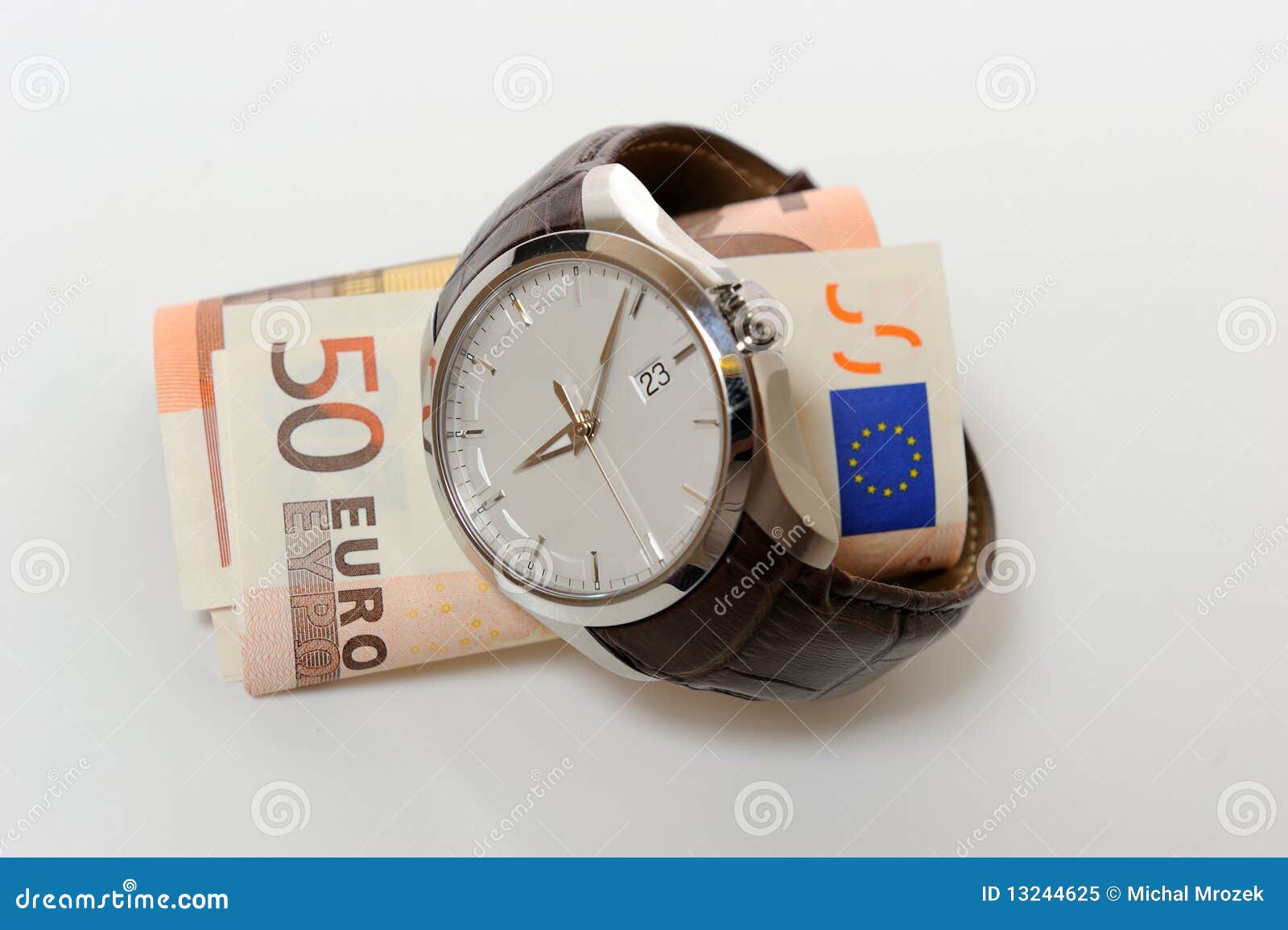 De tijd is geld stock afbeelding. Image of nota, geld - 13244625