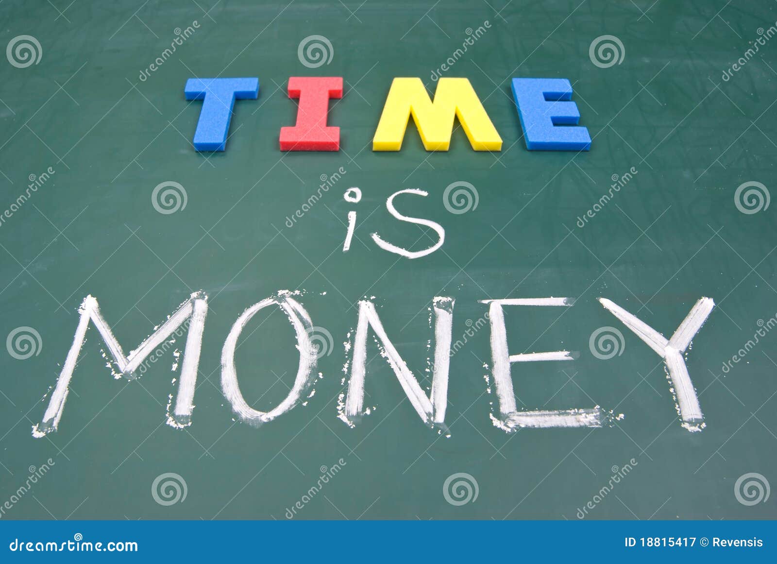 De tijd is geld stock afbeelding. Image of begrip, aanplakbord - 18815417
