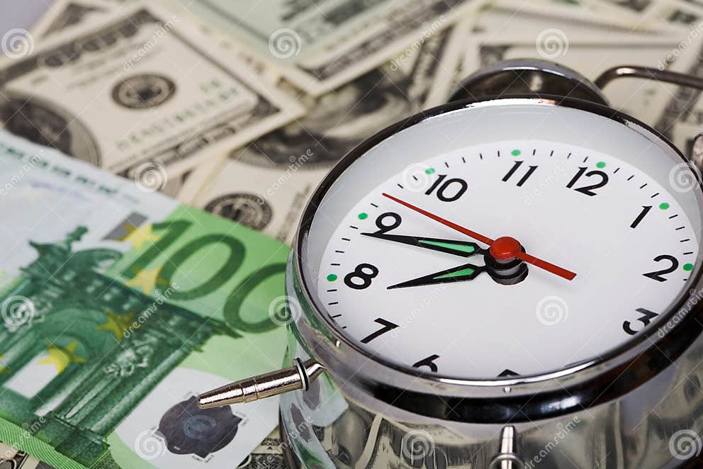 De tijd is geld stock foto. Image of waard, gezicht, euro - 2207580