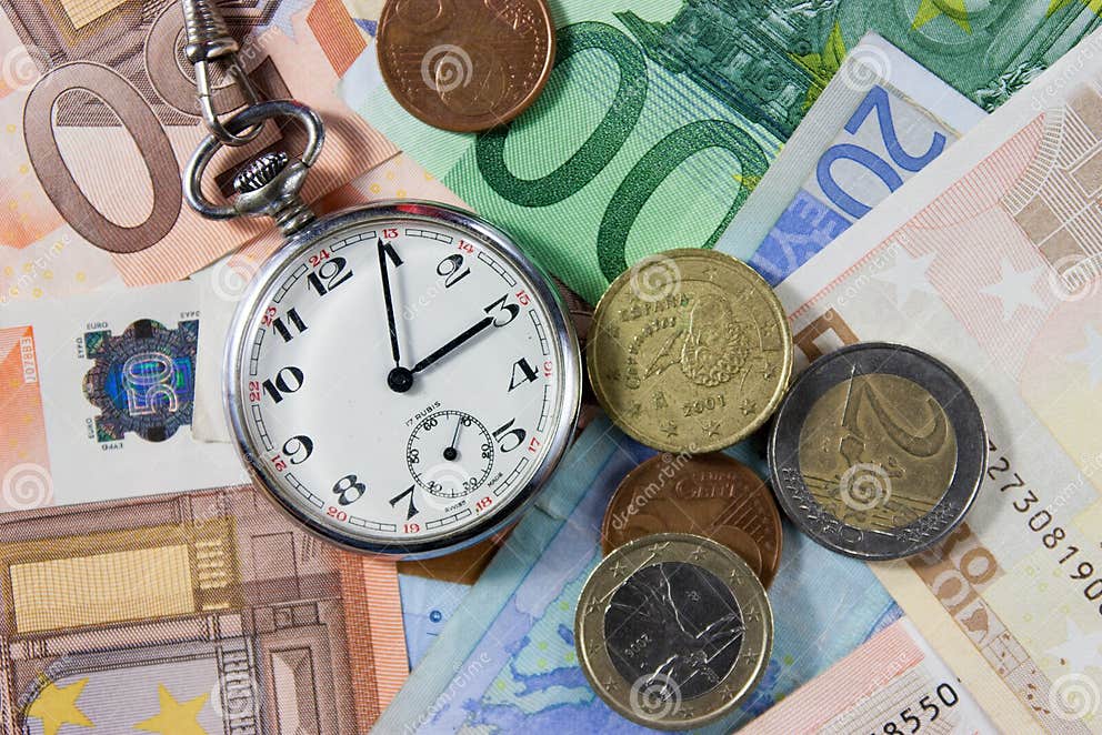 De tijd is geld stock afbeelding. Image of ballpoint - 43930673