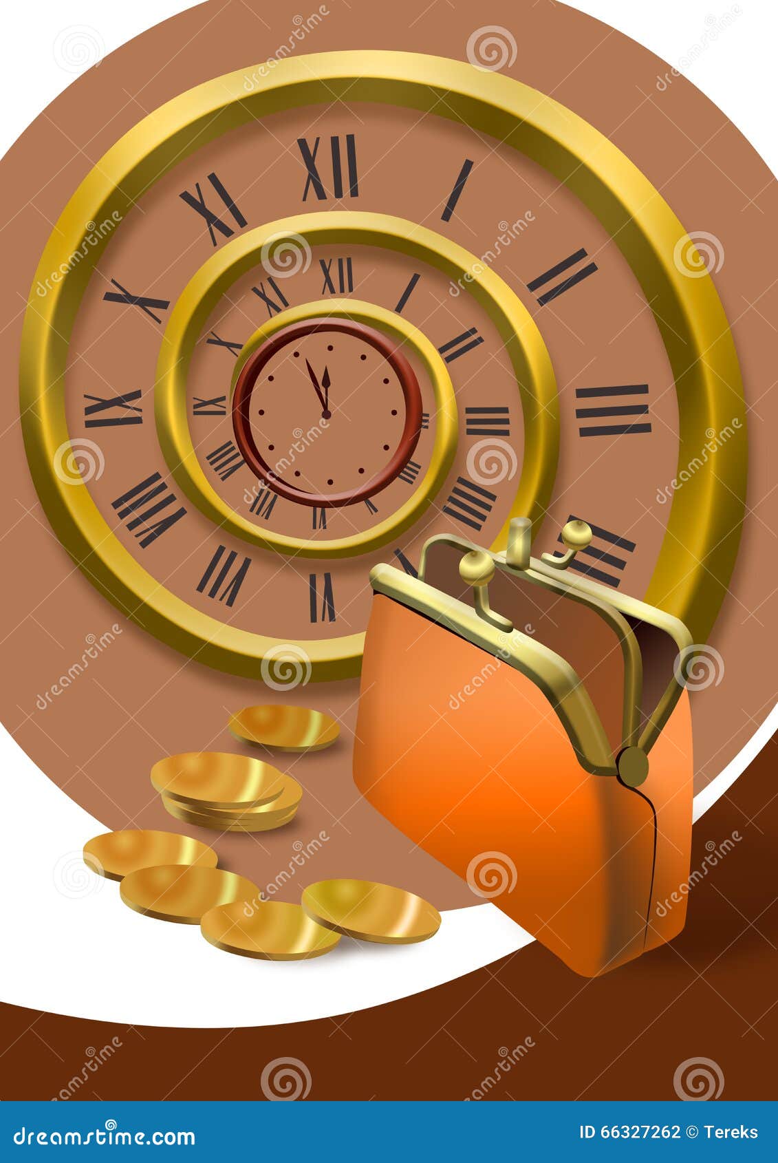 De tijd is geld stock illustratie. Illustration of samenvatting - 66327262