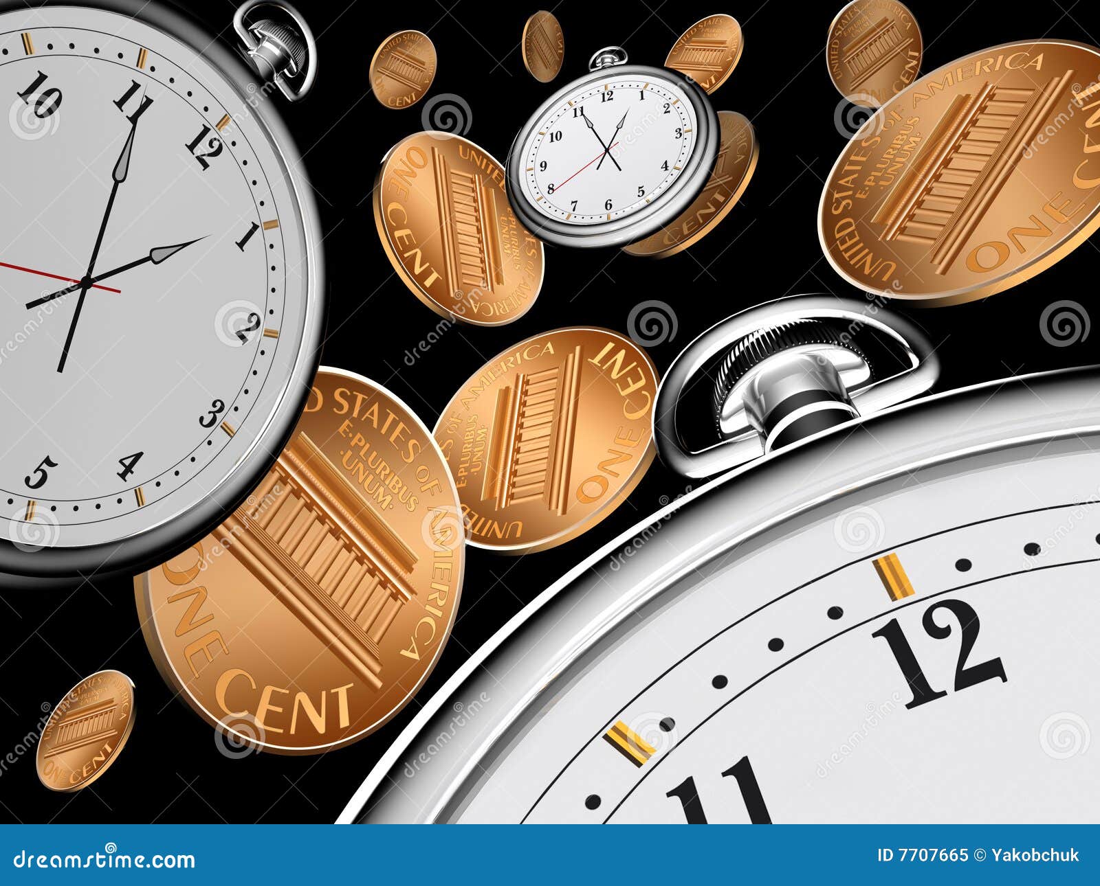 De tijd is geld stock illustratie. Illustration of notulen - 7707665