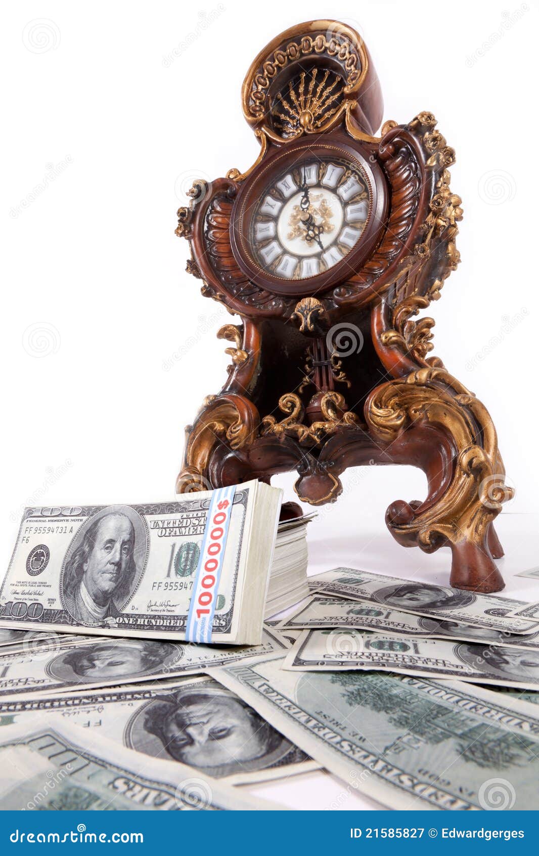 De tijd is Geld, Rijkdom stock afbeelding. Image of dollar - 21585827