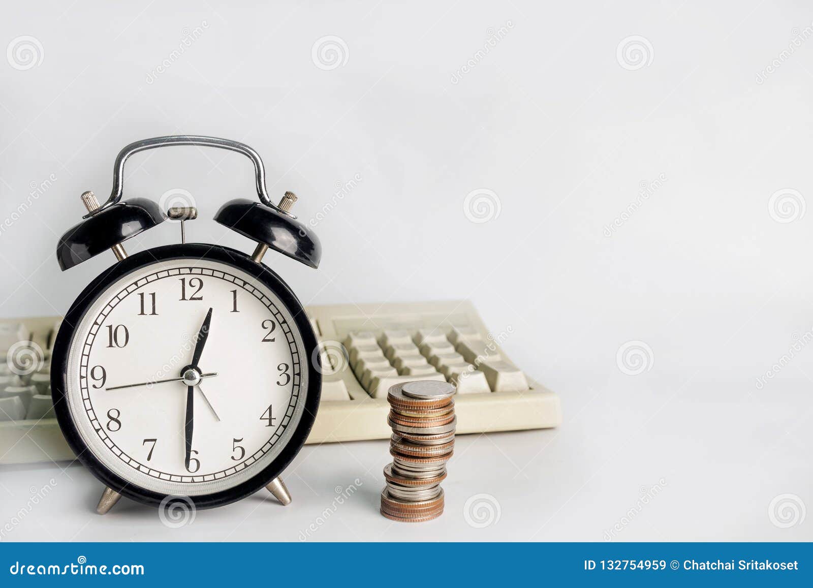 De Tijd is Geld, Sparen Tijd Sparen Geld Stock Afbeelding - Image of ...