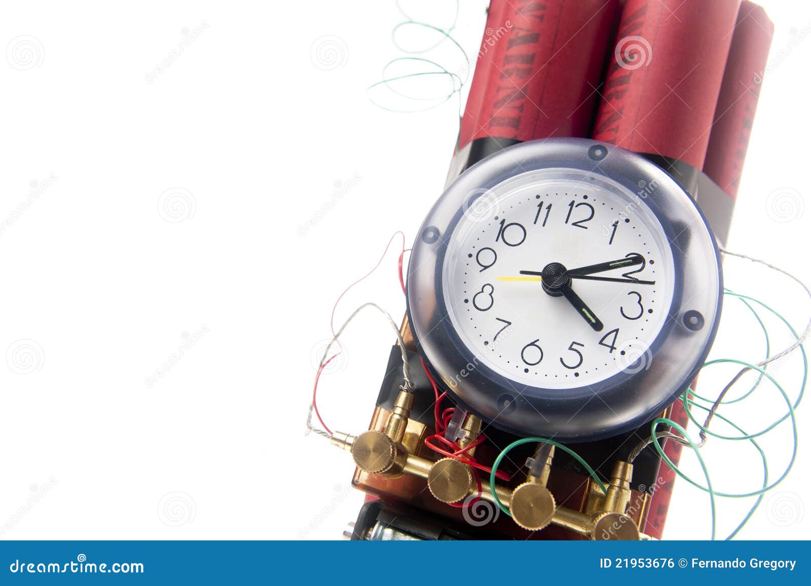 De Tijdbom Van Het Dynamiet Op Een Witte Achtergrond Stock Foto - Image ...