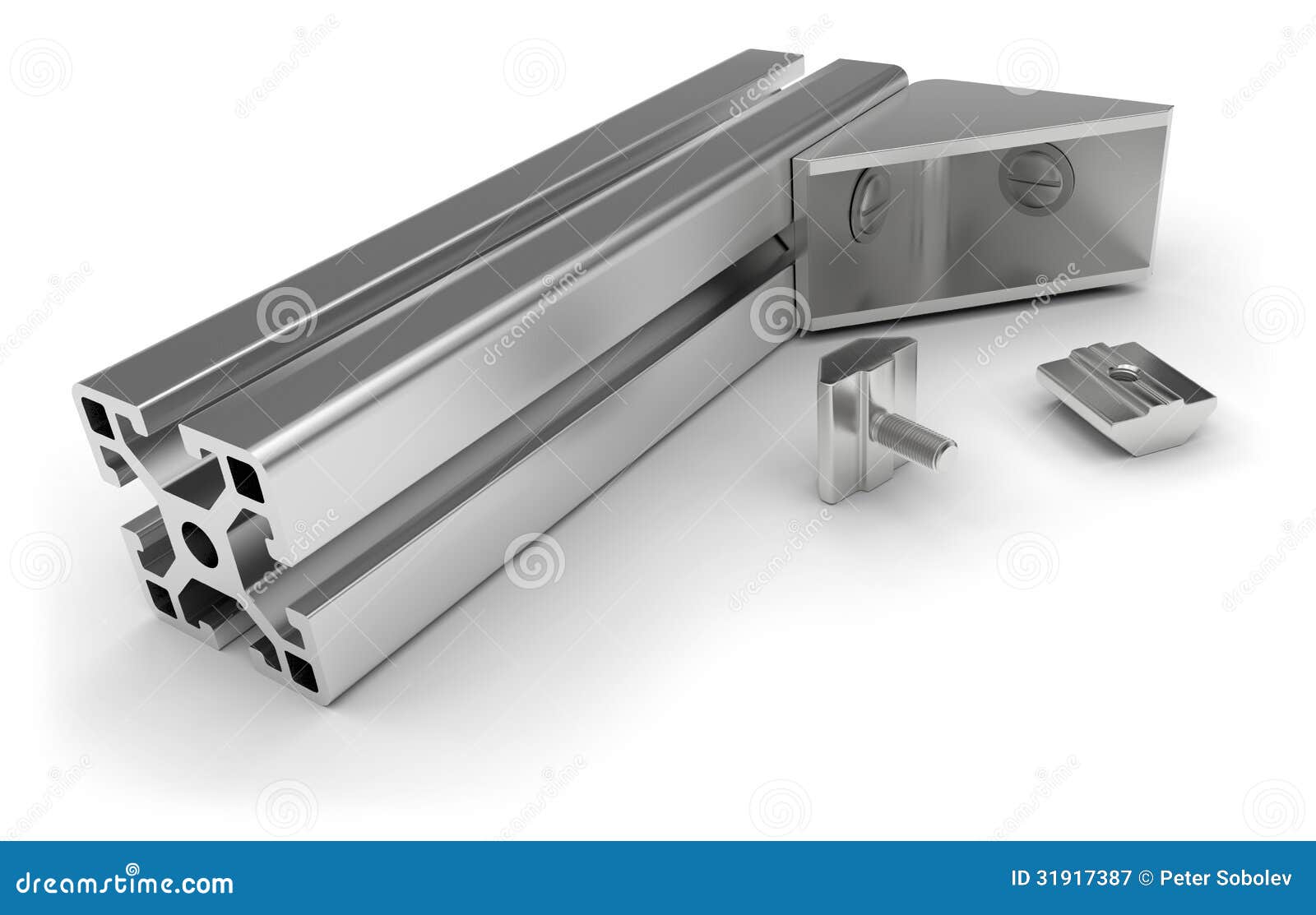 De Toebehoren Van Het Aluminiumprofiel Stock Illustratie - Illustration ...
