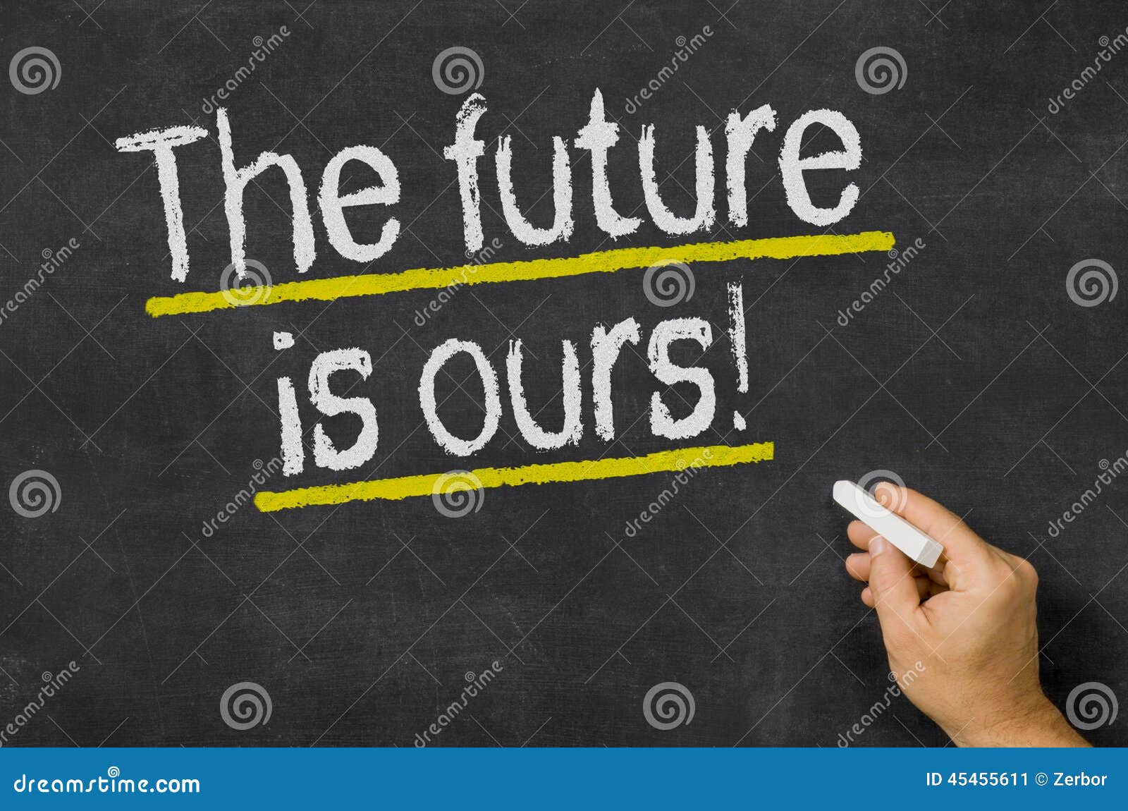 De toekomst is van ons stock afbeelding. Image of donker - 45455611