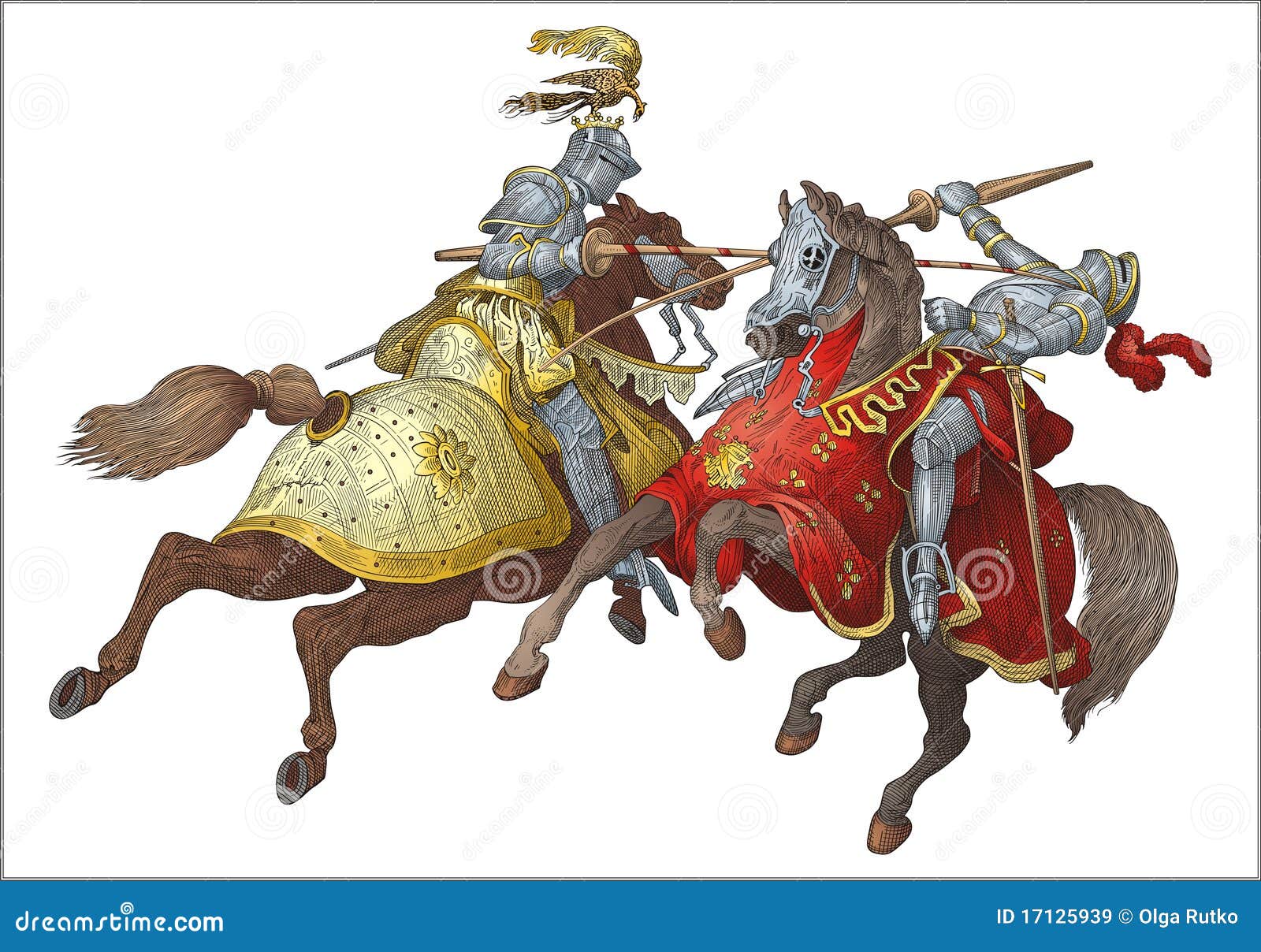 De toernooien van ridders vector illustratie. Illustration of wacht ...