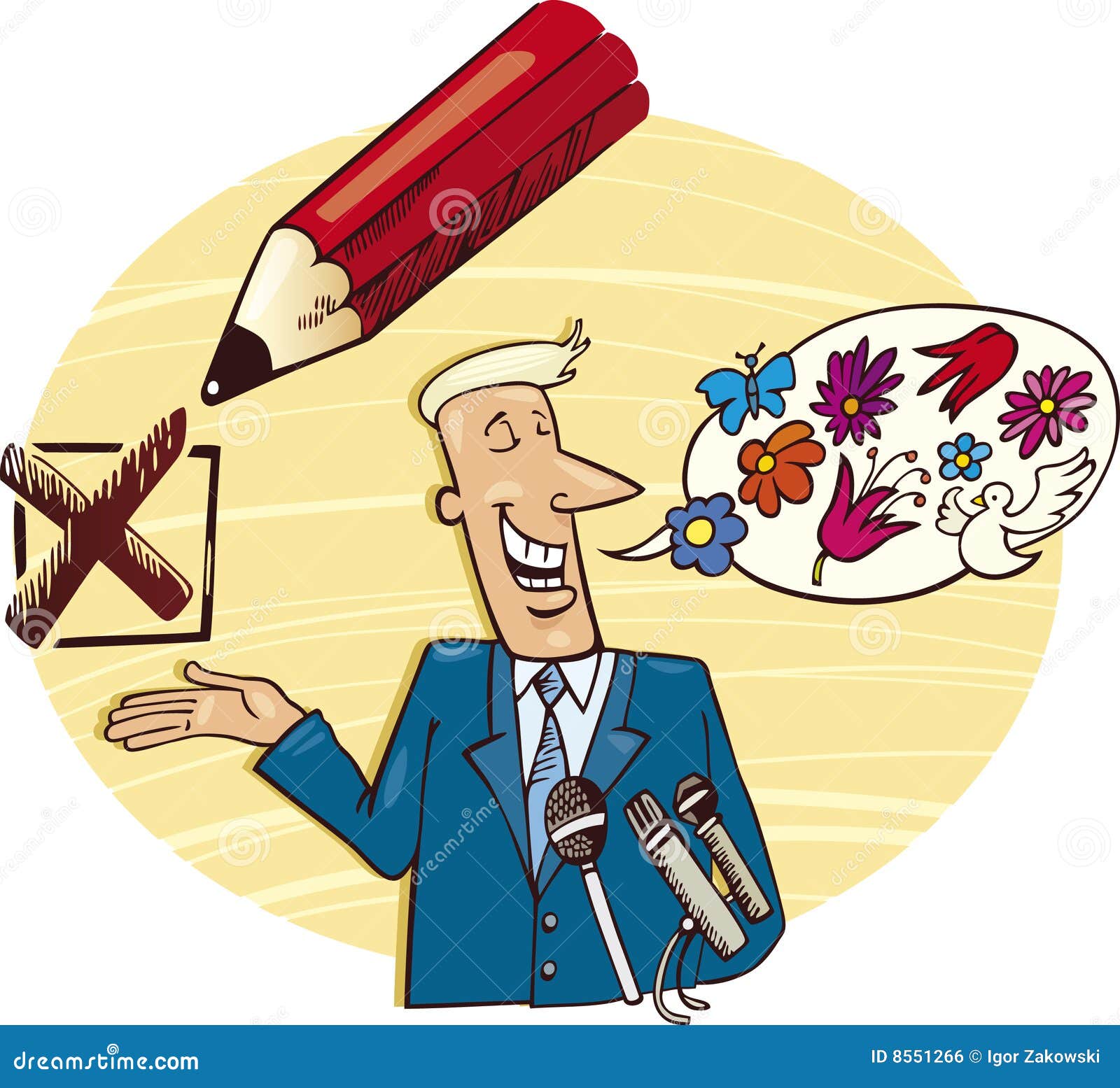 De Toespraak Van De Campagne Van De Verkiezing Vector Illustratie ...