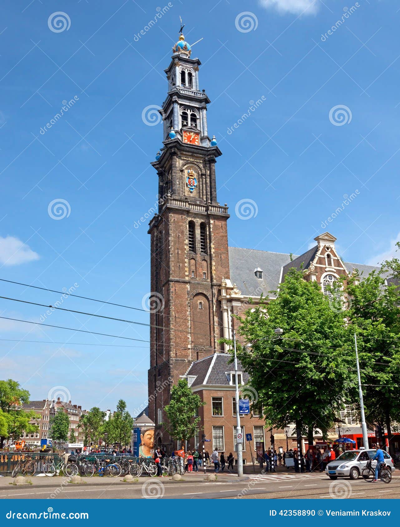 De Toren Van Amsterdam - Wester-- Westerkerk Redactionele Afbeelding ...
