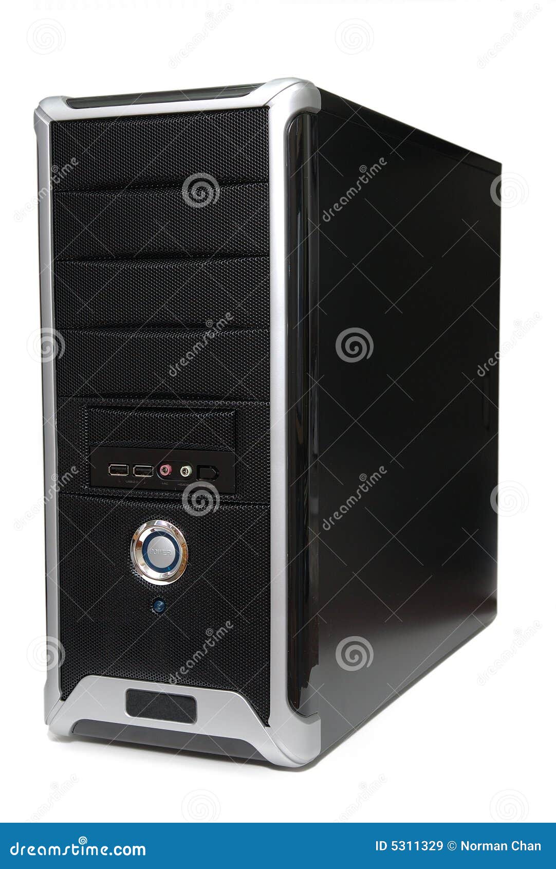 De toren van de computer stock afbeelding. Image of bureaublad - 5311329