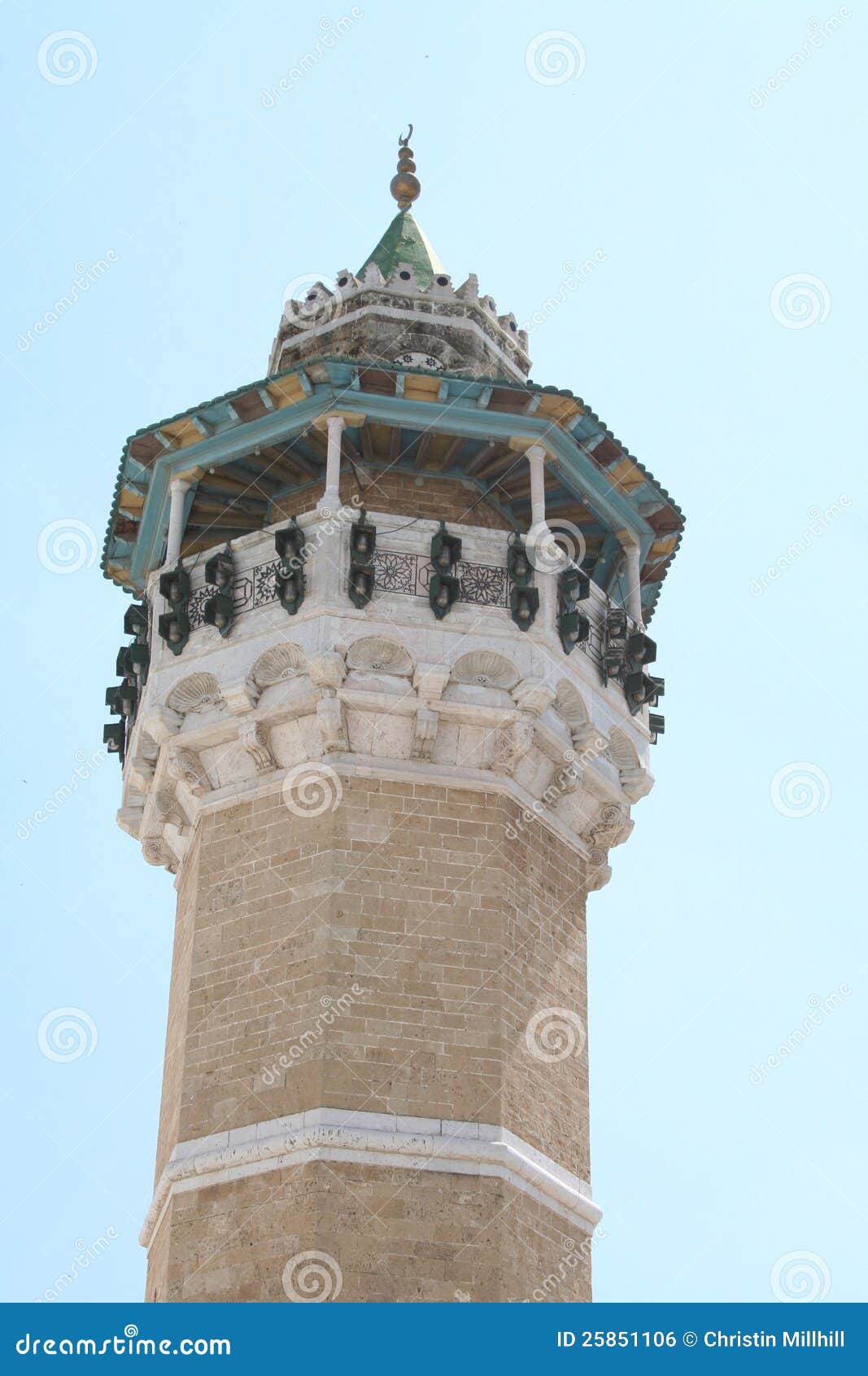 De Toren Van De Grote Moskee in Tunis Stock Foto - Image of hemel ...