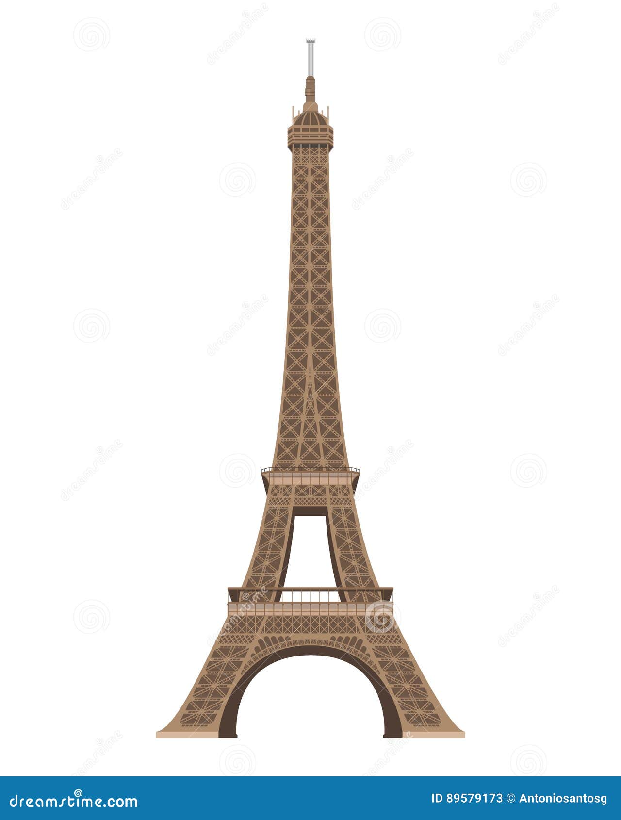 De Toren Van Eiffel, Parijs, Frankrijk Vector Illustratie Vector ...