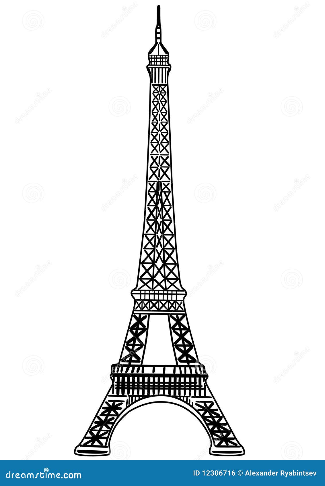 De Toren Vectorillustratie Van Eiffel Vector Illustratie - Illustration ...
