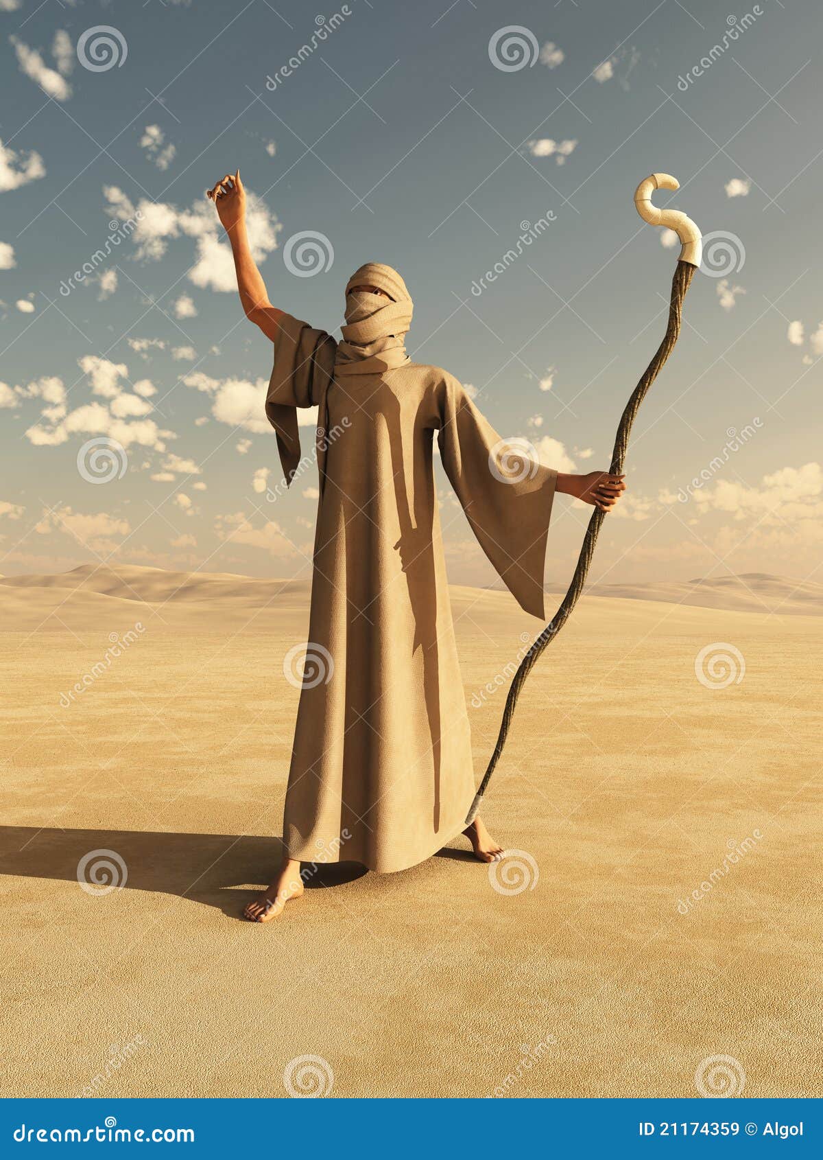 De Tovenaar Van De Woestijn Stock Illustratie - Illustration of droog ...