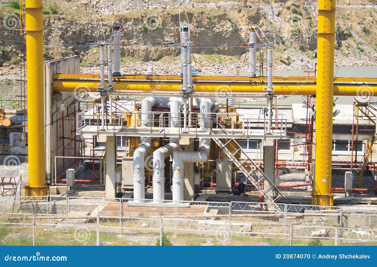 De Transformator Van De Hoogspanning Stock Foto - Image of distributie ...