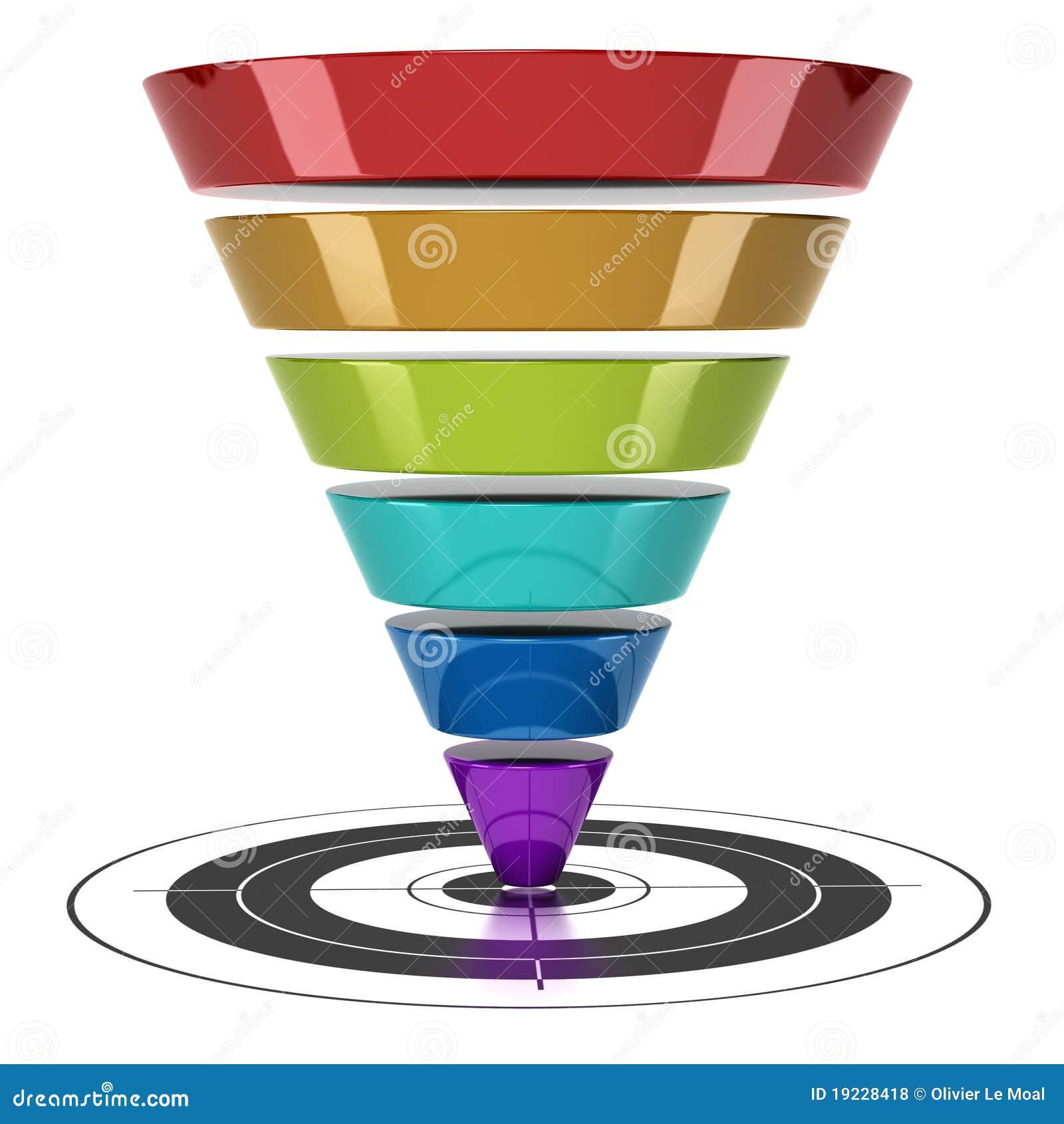 De Trechter Van De Omzetting Van De Marketing Van Het Web Stock ...